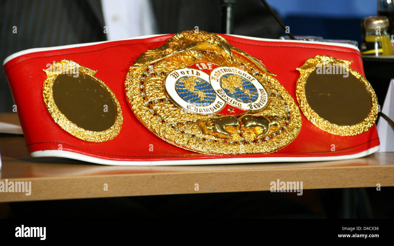 The World Champion Belt of IBF-Middleweight World Champion Arthur ...