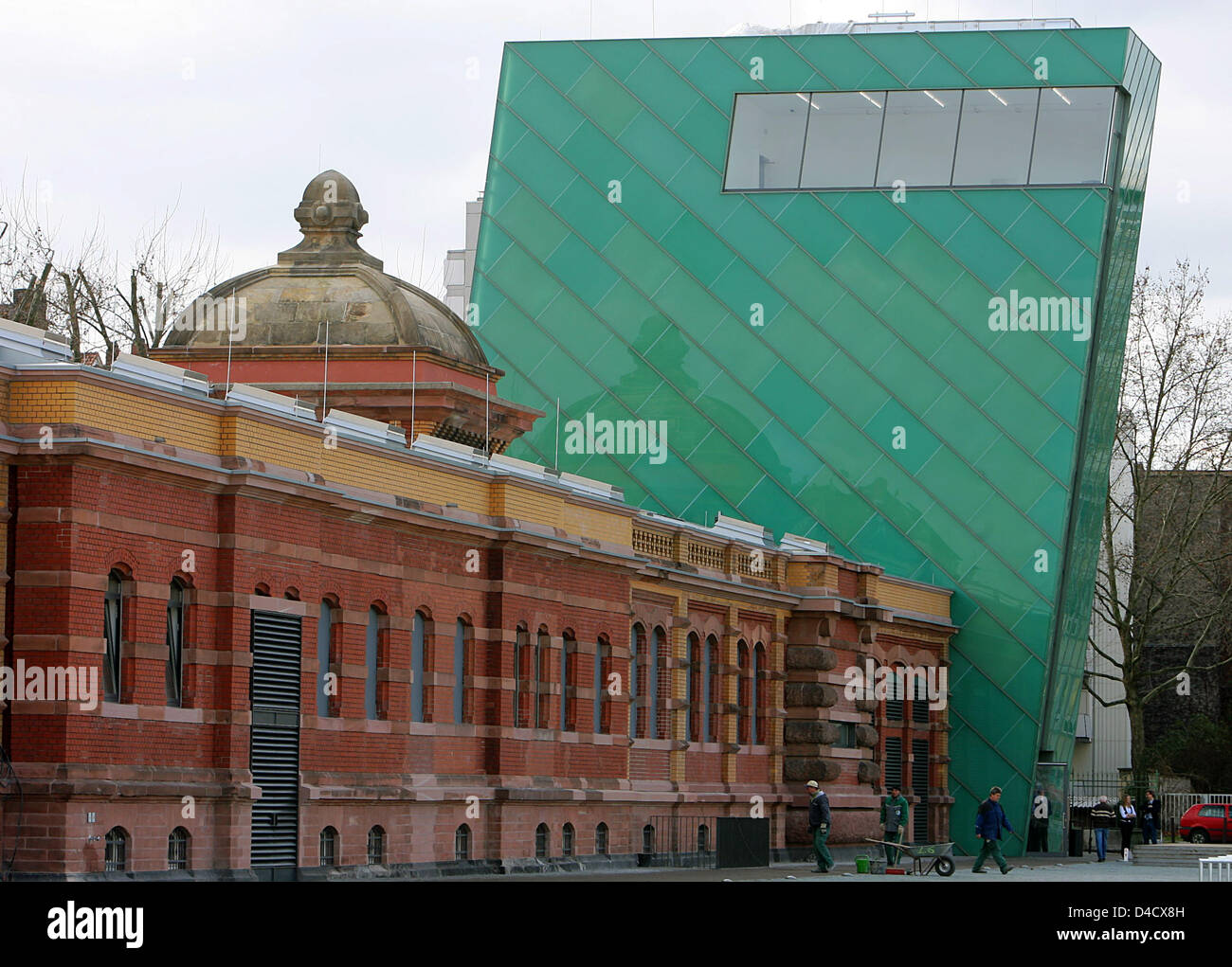 New and old architecture combined at the new art hall of Mainz, Germany ...