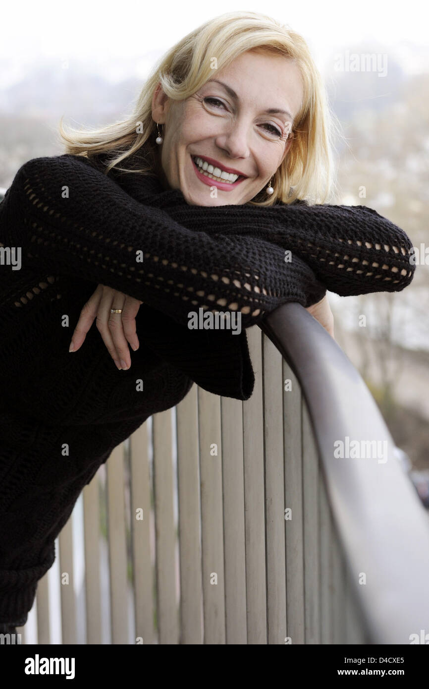 German chanteuse Ute Lemper poses after an interview in Hamburg ...