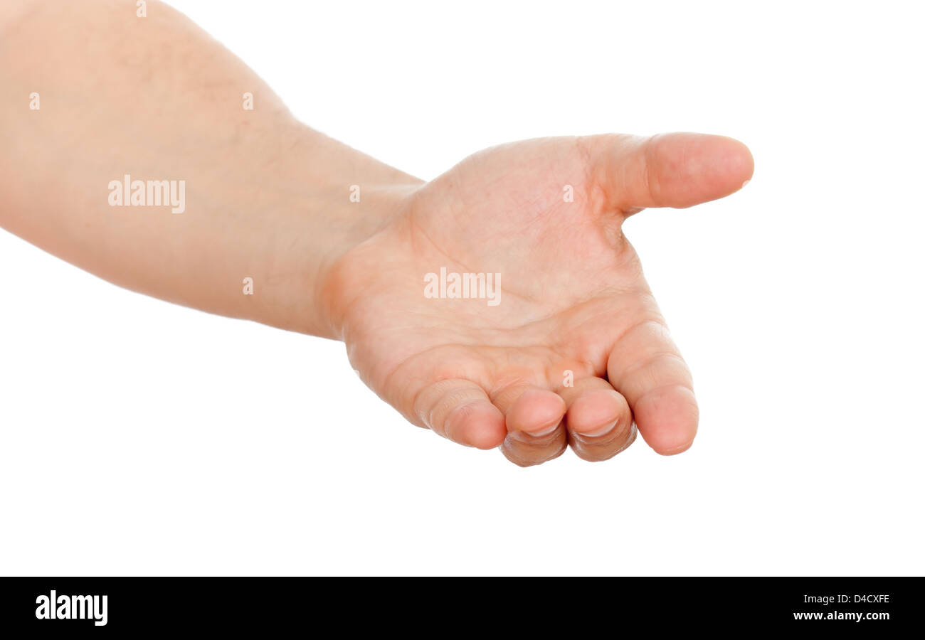 Male open hand palm hi-res stock photography and images - Alamy