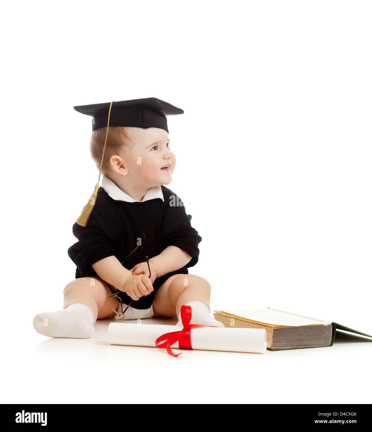 Education opened book graduation cap hi-res stock photography and ...