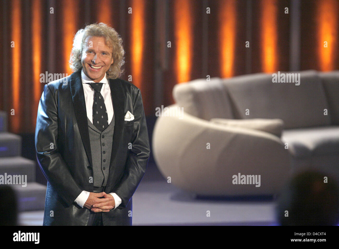 German TV host Thomas Gottschalk pictured during the live broadcast of ...