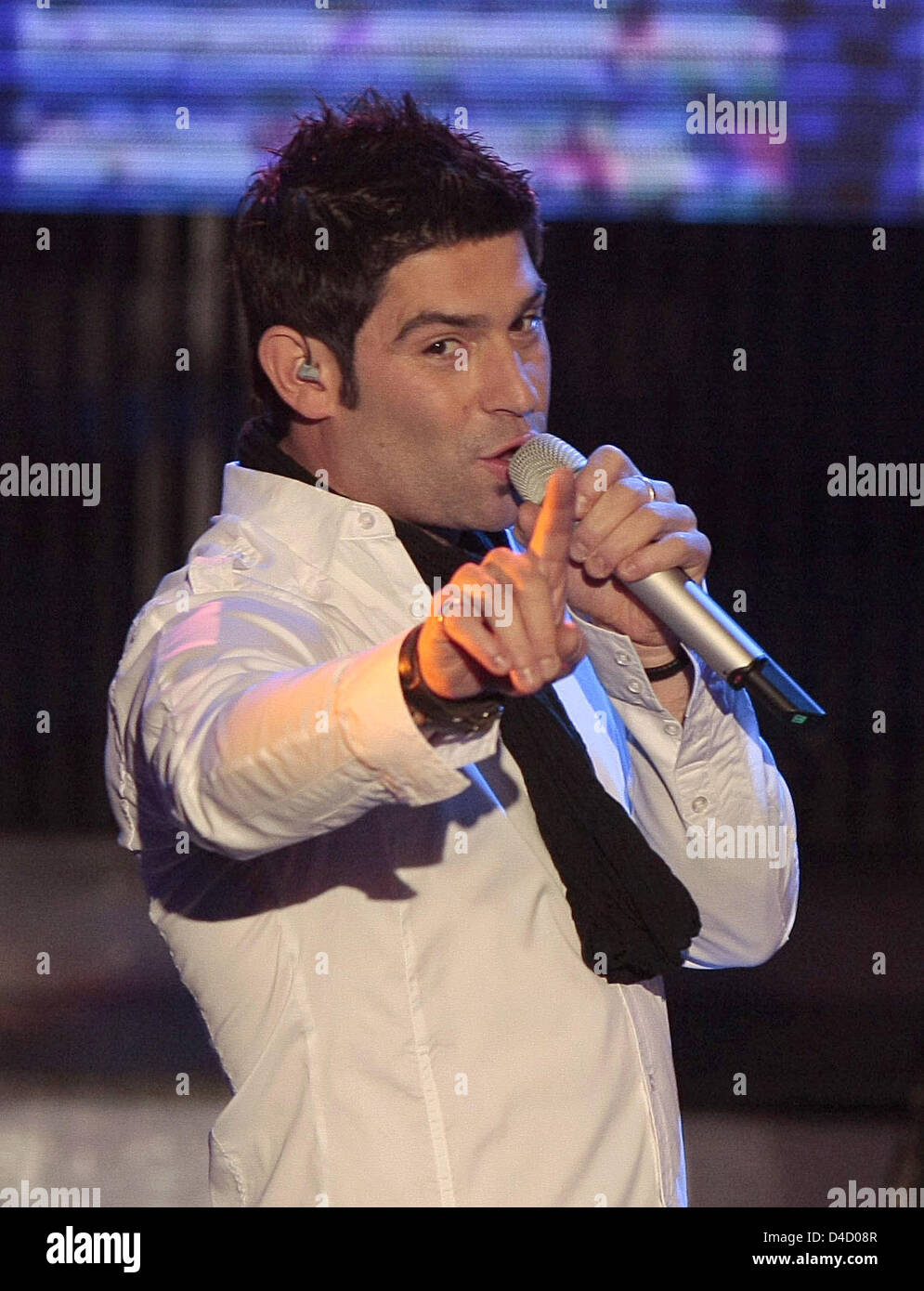 Sascha Pierro, singer of German band 'Marquess' performs the song 'La ...