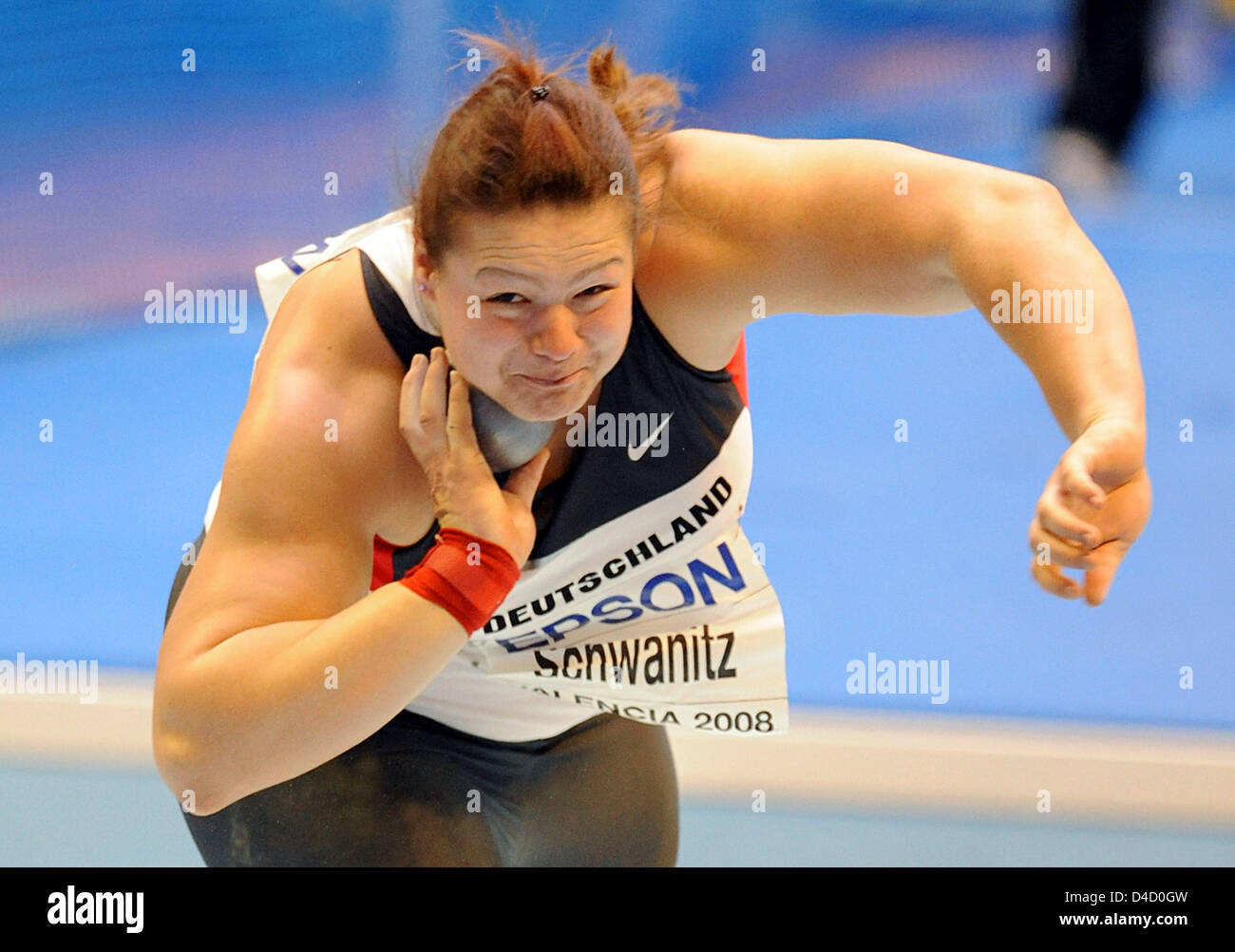 German shotputter Christina Schwanitz is pictured in action during the ...