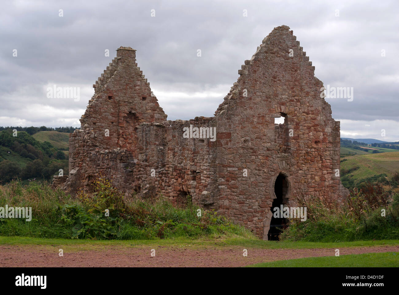 The stables at Crichton Castle, Pathhead, Midlothian, near Edinburgh in ...