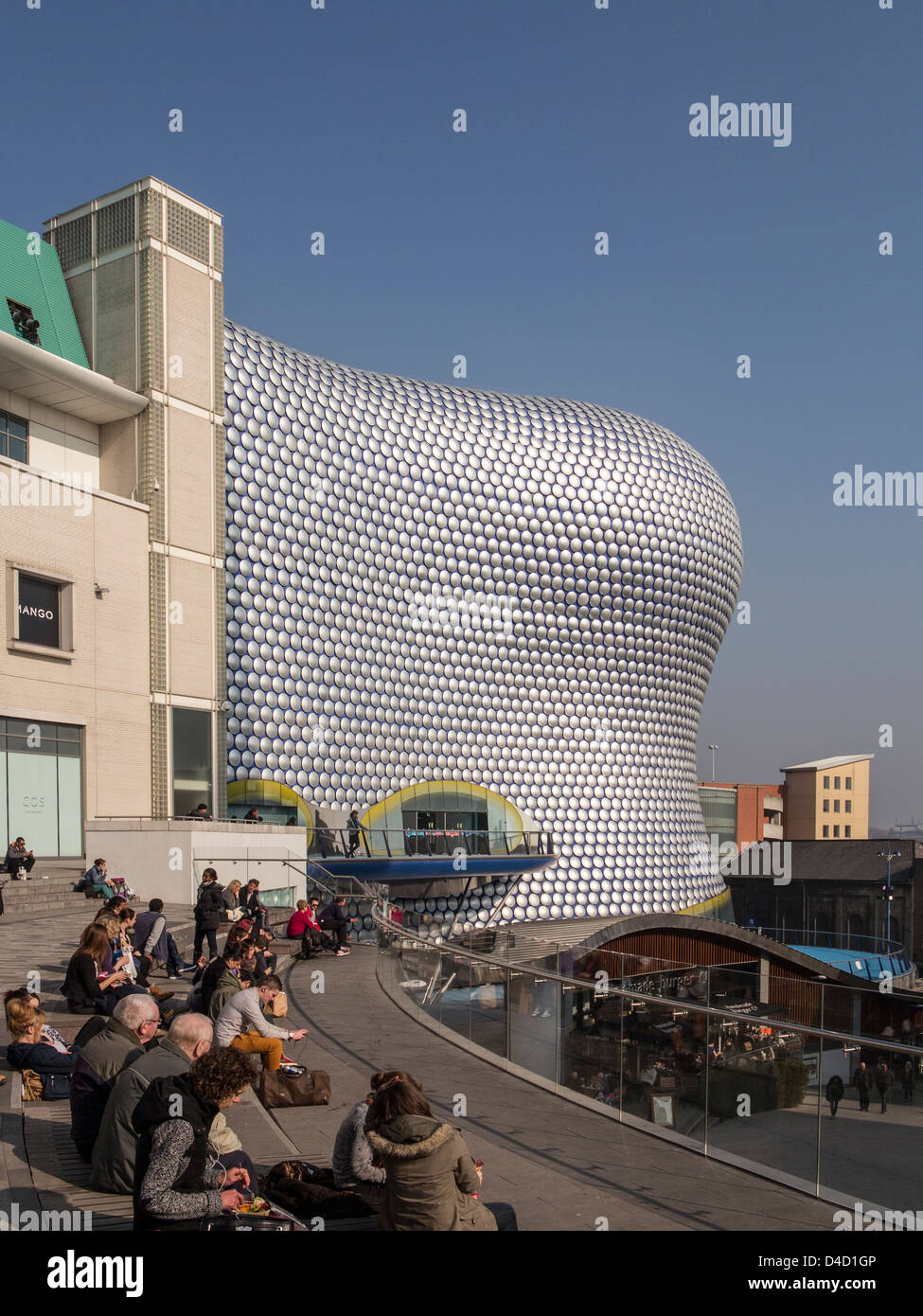 Lunch break outside Selfridges Building at the Bullring Birmingham UK ...