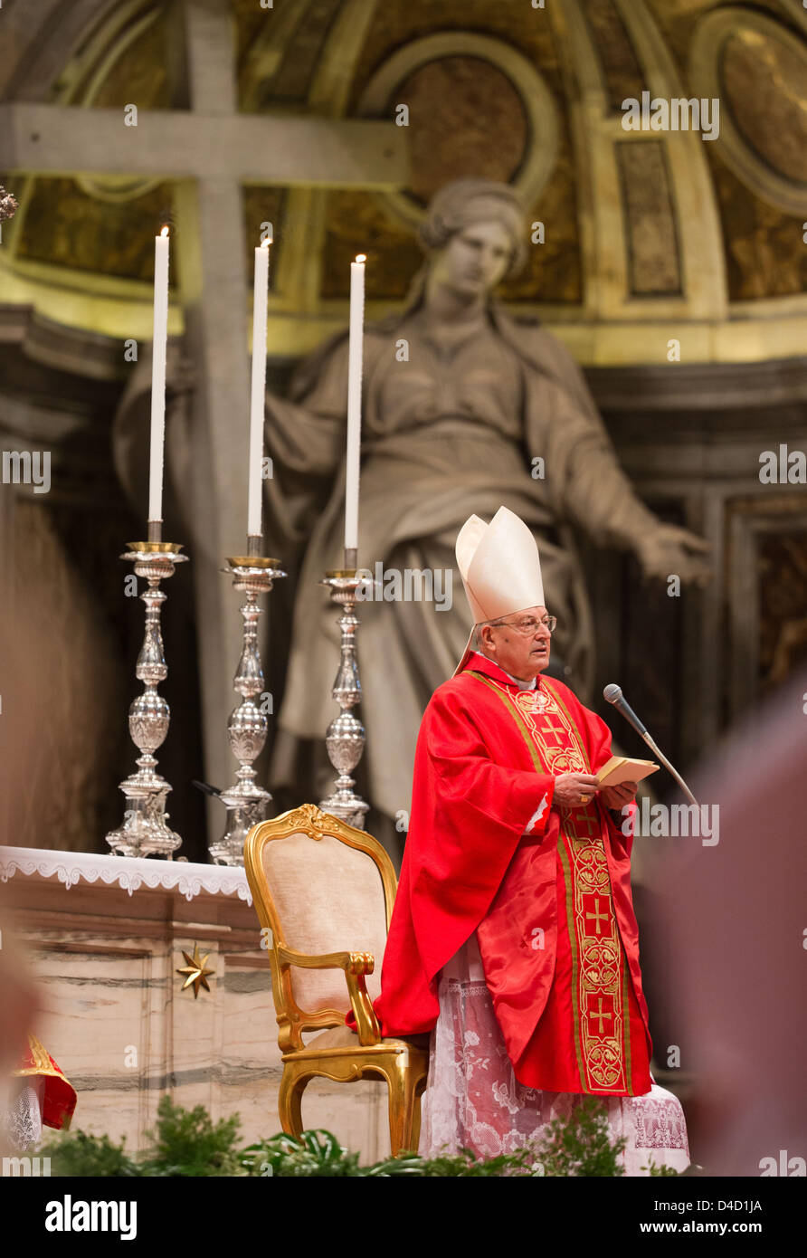 Cardinal Angelo Sodano holds the religious mass 'Pro Eligendo Romano ...