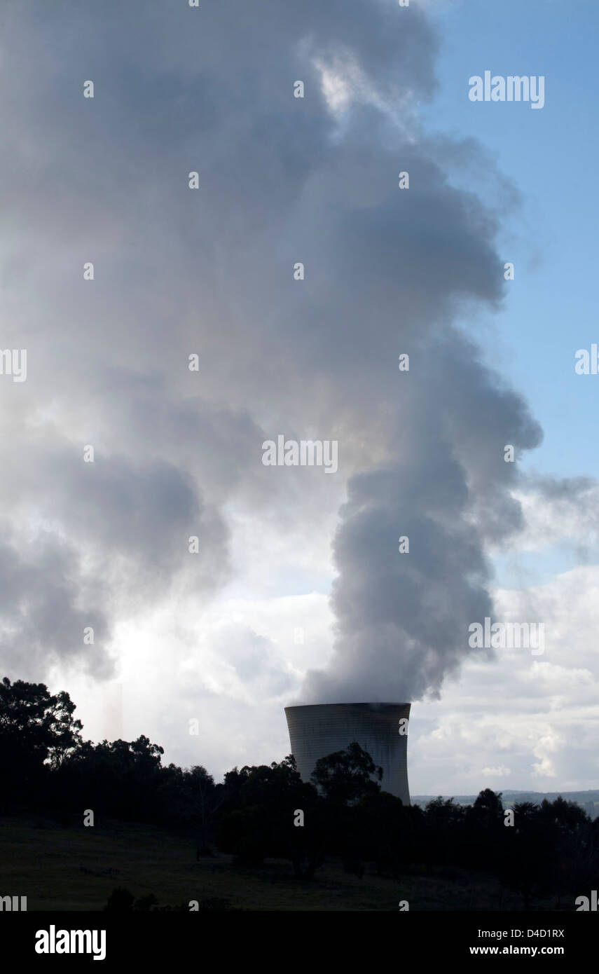 Cooling towers of the Morwell Brown Coal Fired Power Station LaTrobe ...