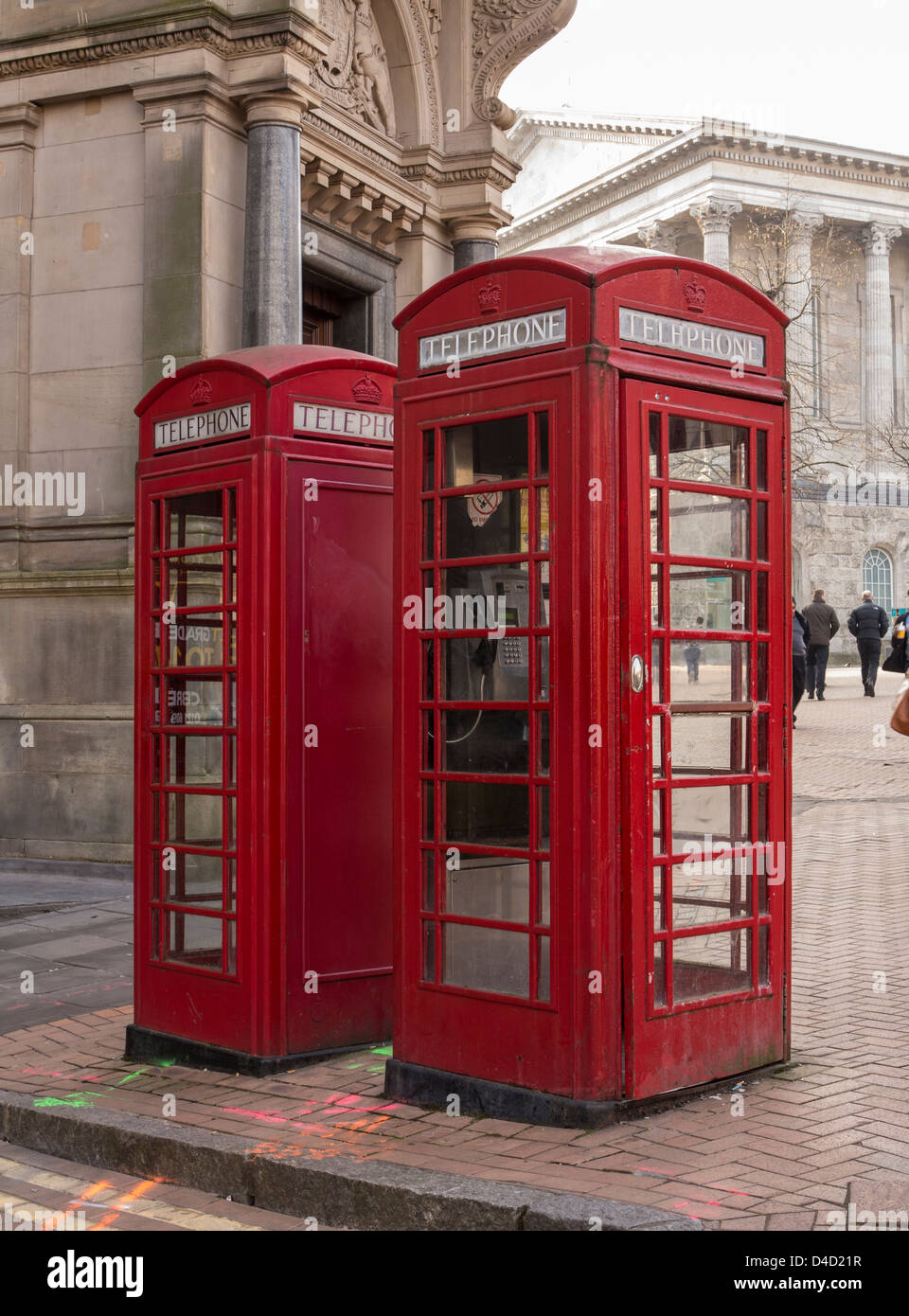 Two telephone boxes hi-res stock photography and images - Alamy