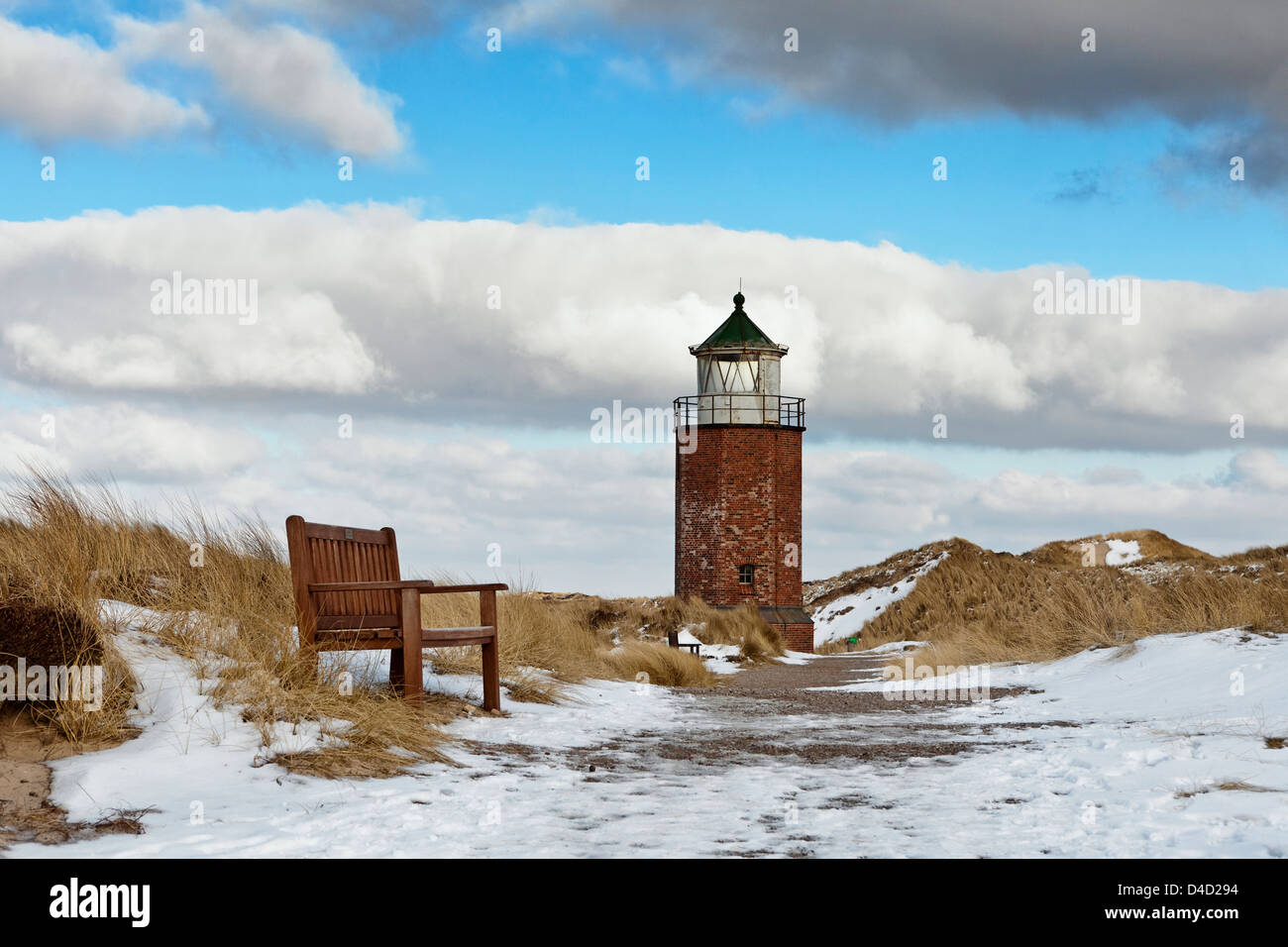 Lighthouse in Kampen in winter, Sylt, Germany Stock Photo - Alamy