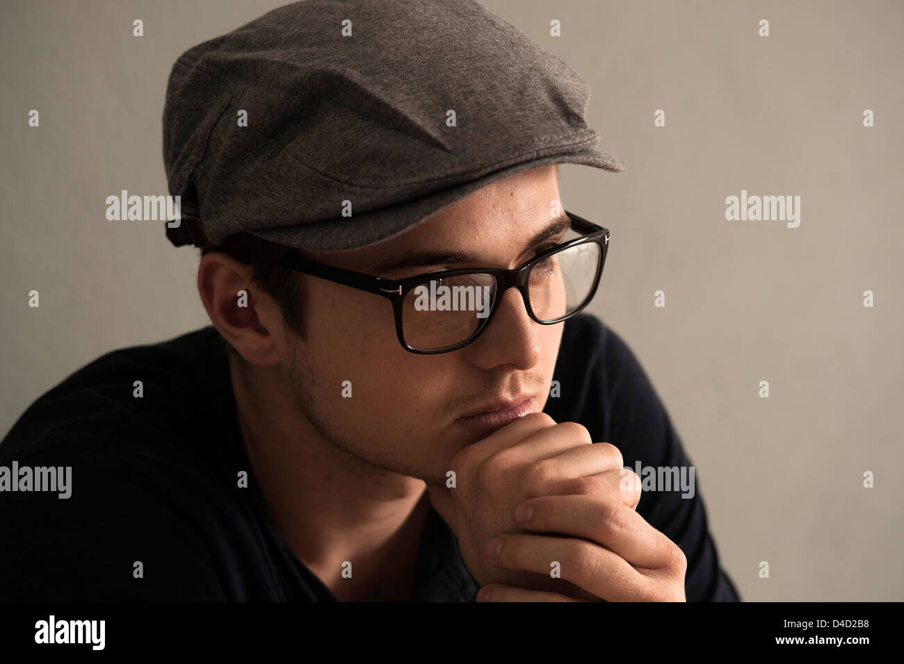 Guy Wearing Flat Billed Hat