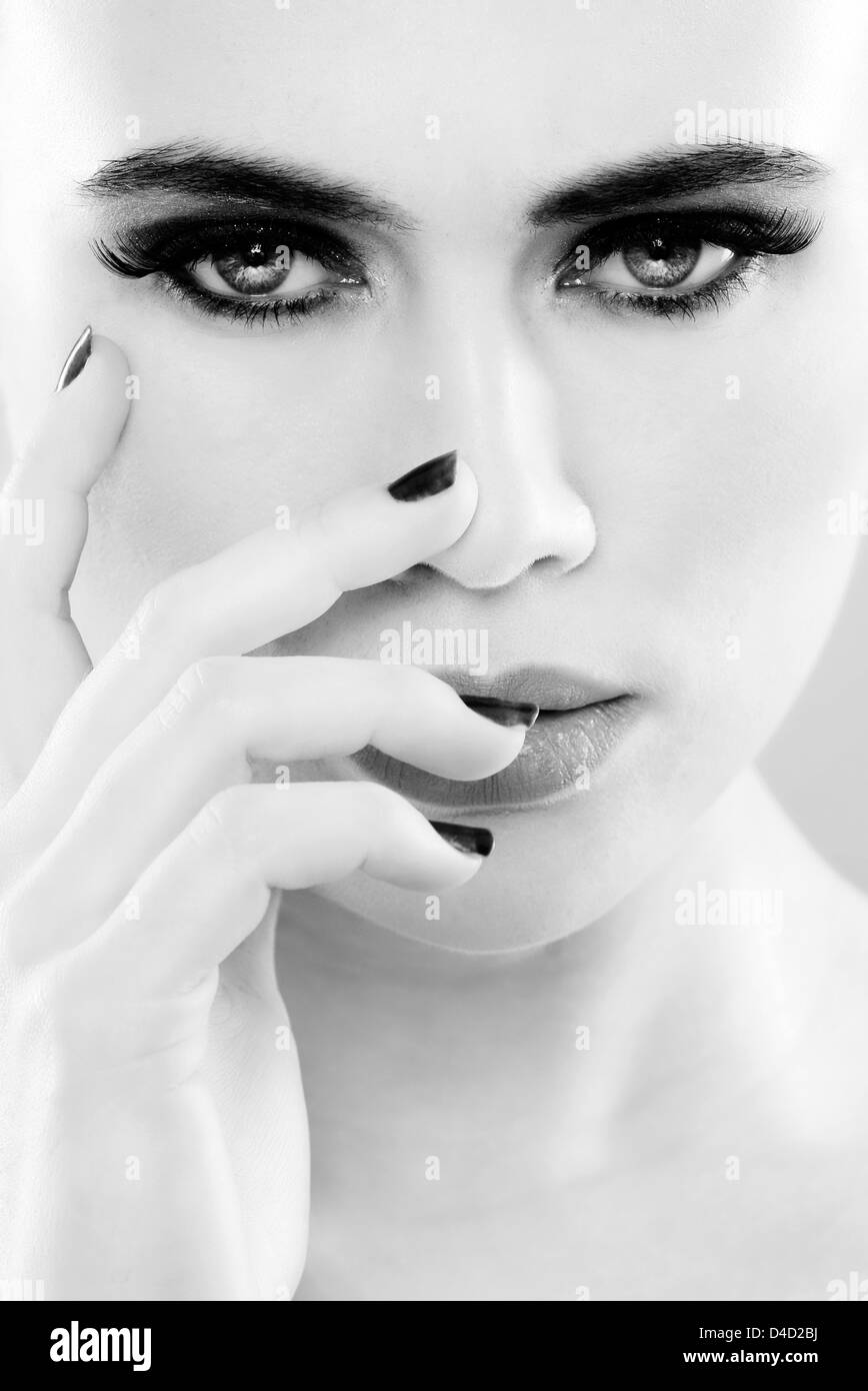 close up woman face beauty make up Stock Photo - Alamy