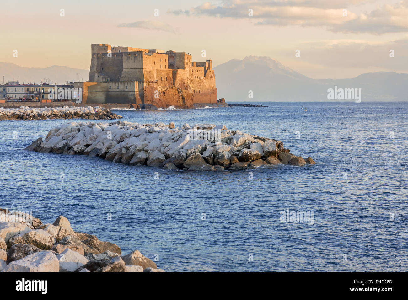 Castel dell'Ovo (Egg Castle) in the city of Naples, Italy Stock Photo ...