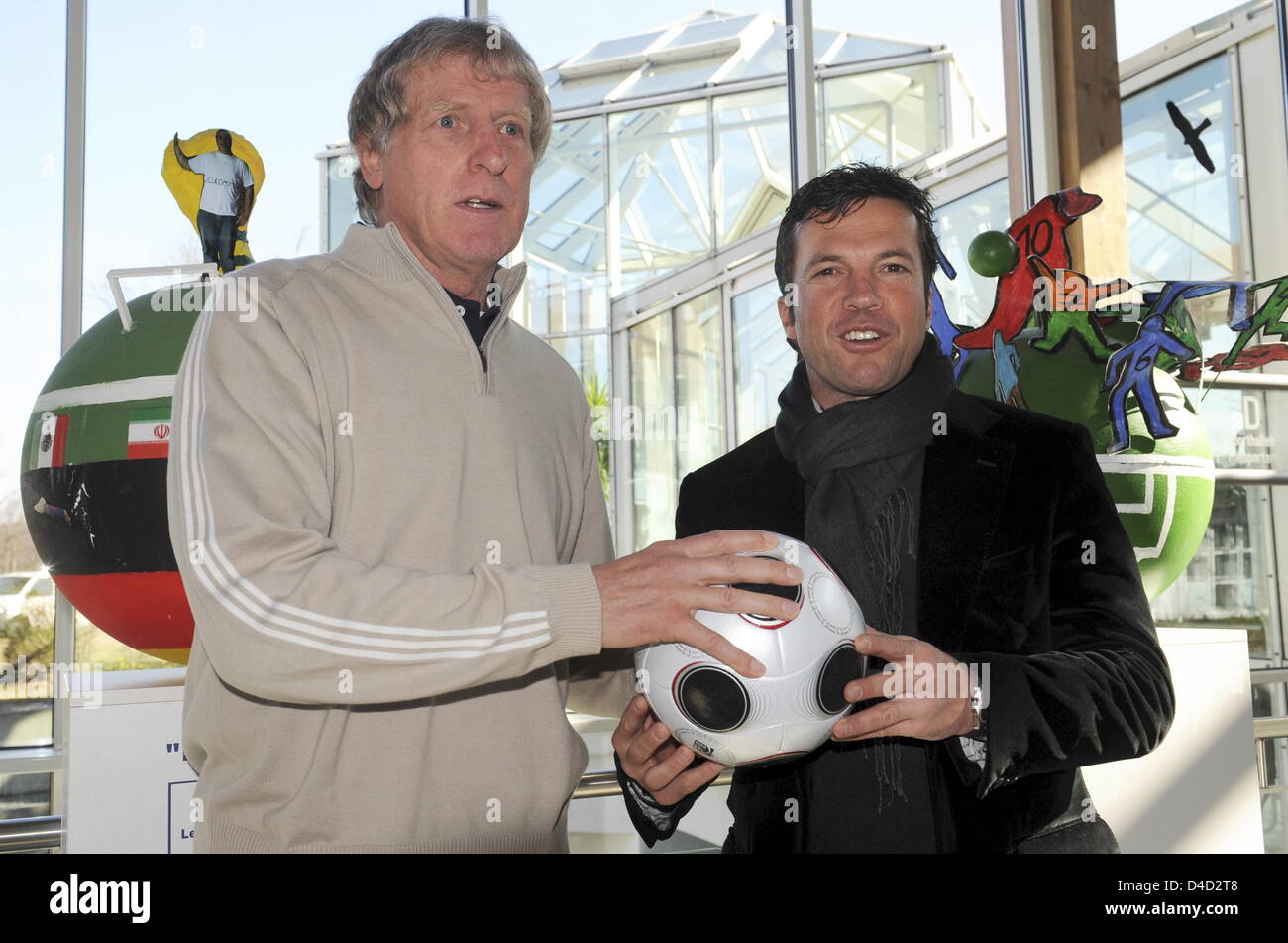 German record national soccer player Lothar Matthaeus (R) is pictured ...