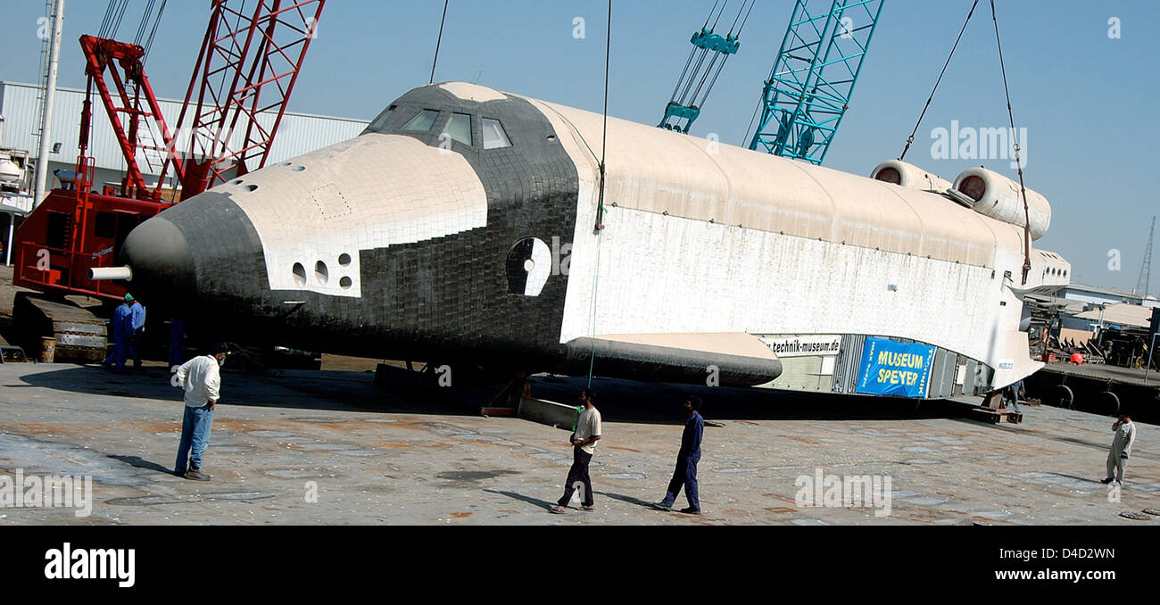 The handout file picture shows the Russian space shuttle 'Buran' being ...