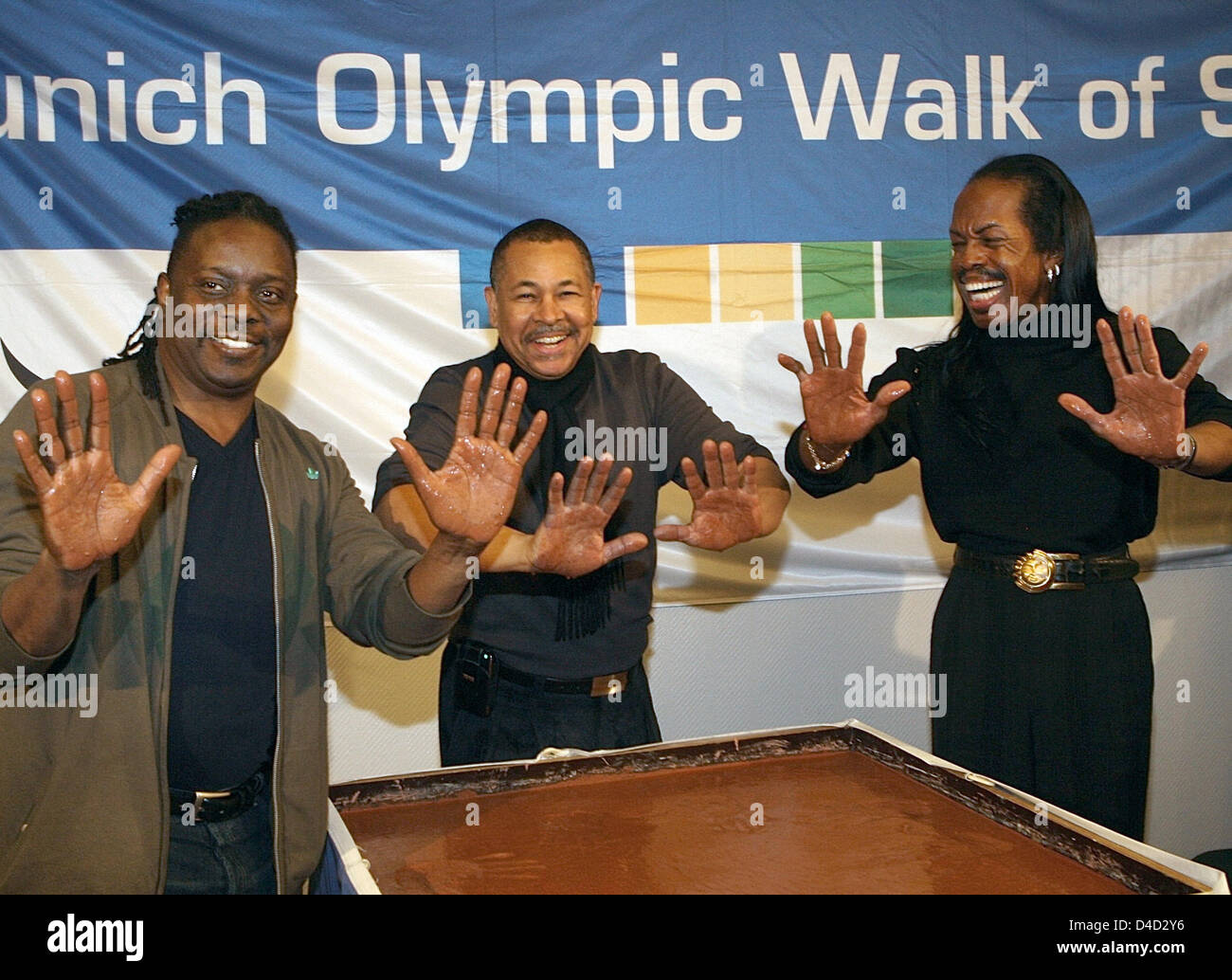 (L-R) US musicians Philip Bailey, Ralph Johnson and Verdine White ...