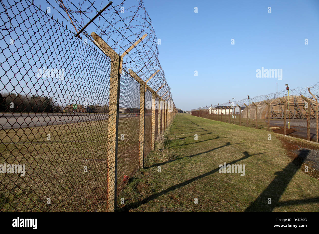 Fence at Upper Heyford Air Base Stock Photo - Alamy