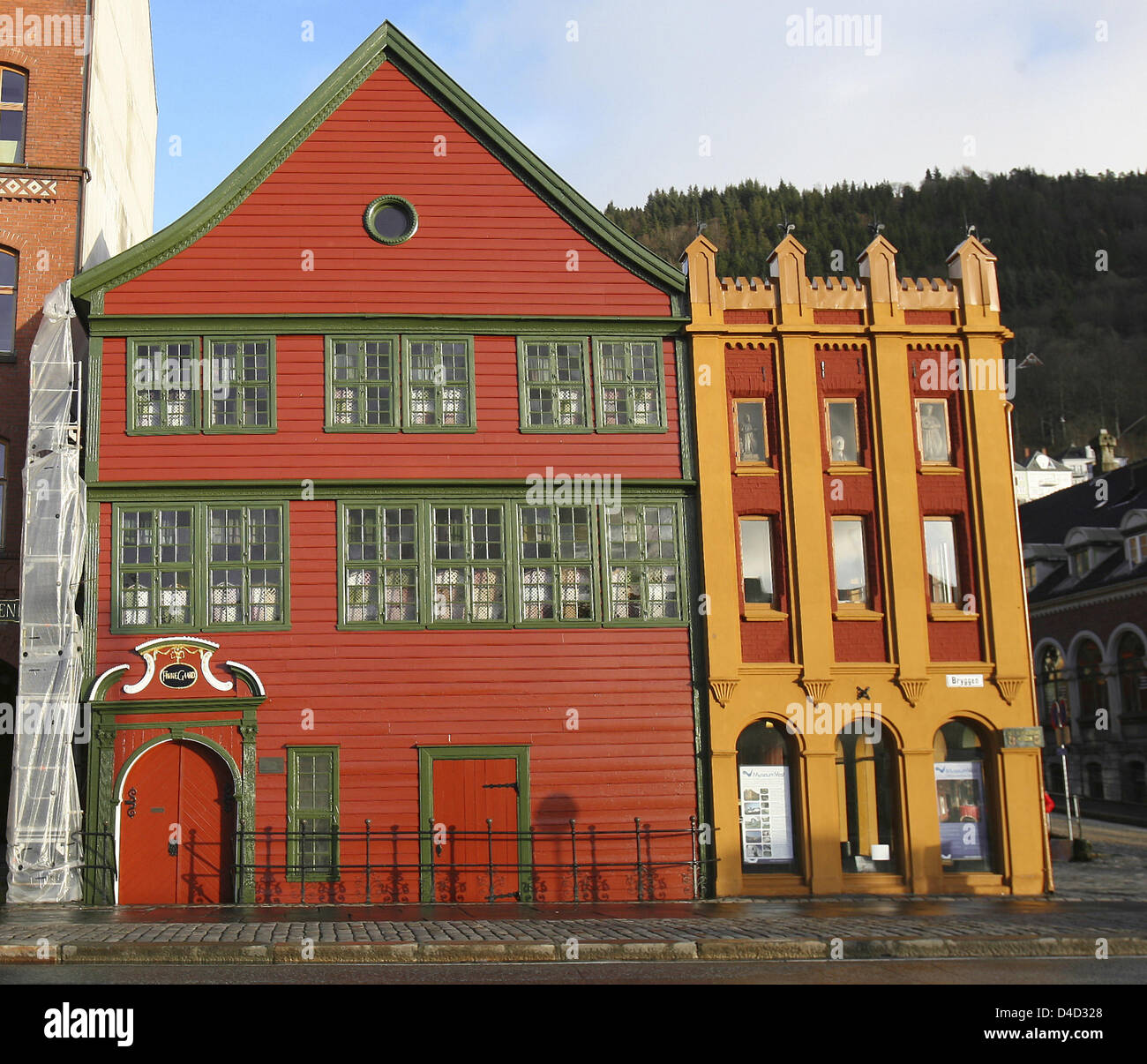The old Bryggen branch office Finnegarden houses the Hanseatic Museum ...