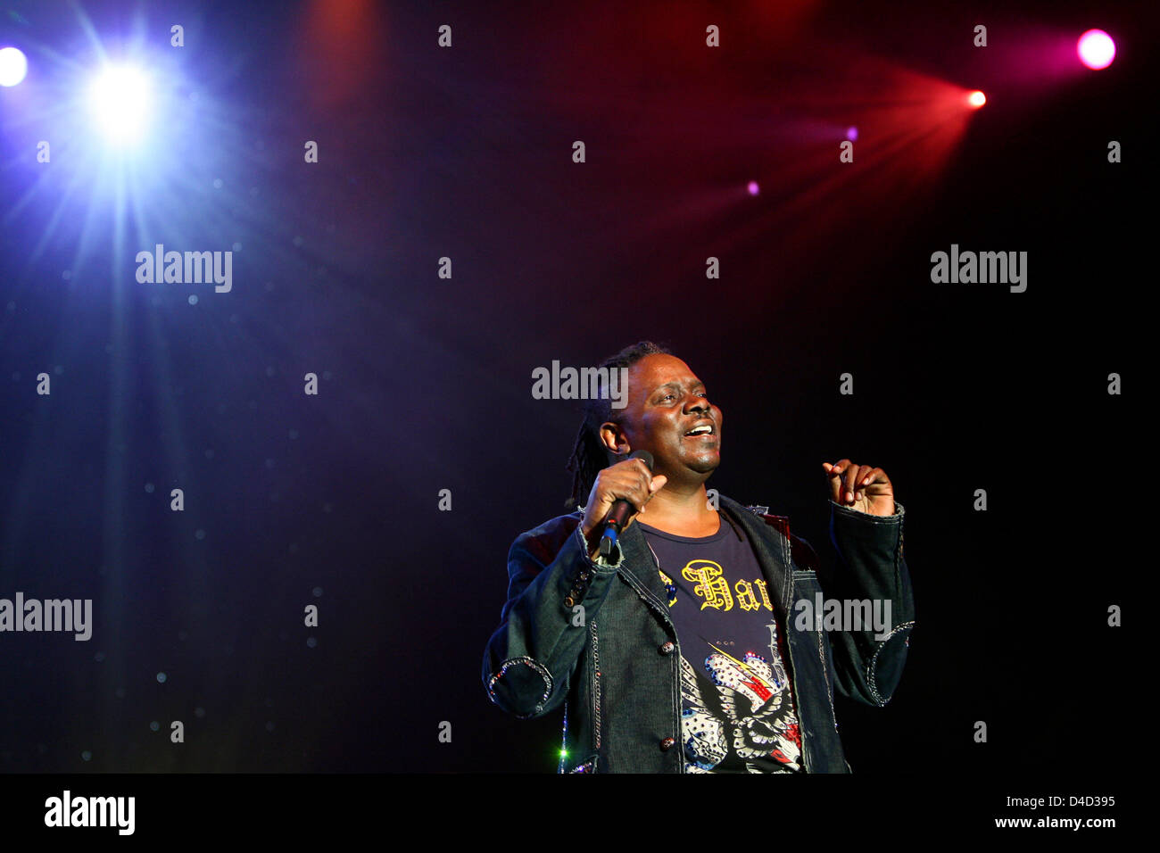 Philip Bailey of the US band 'Earth, Wind & Fire' performs at a concert ...