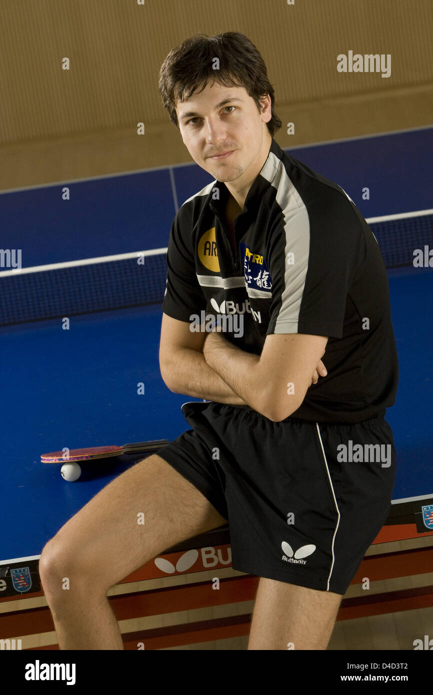 German table tennis pro Timo Boll pictured during a photo shoot in ...