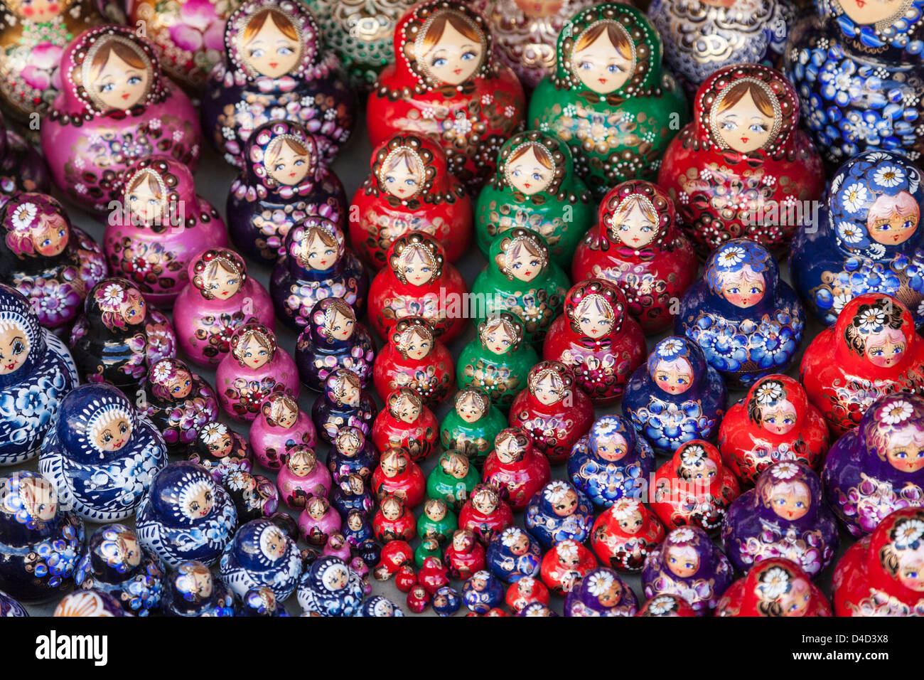 Sets of Russian dolls Stock Photo - Alamy