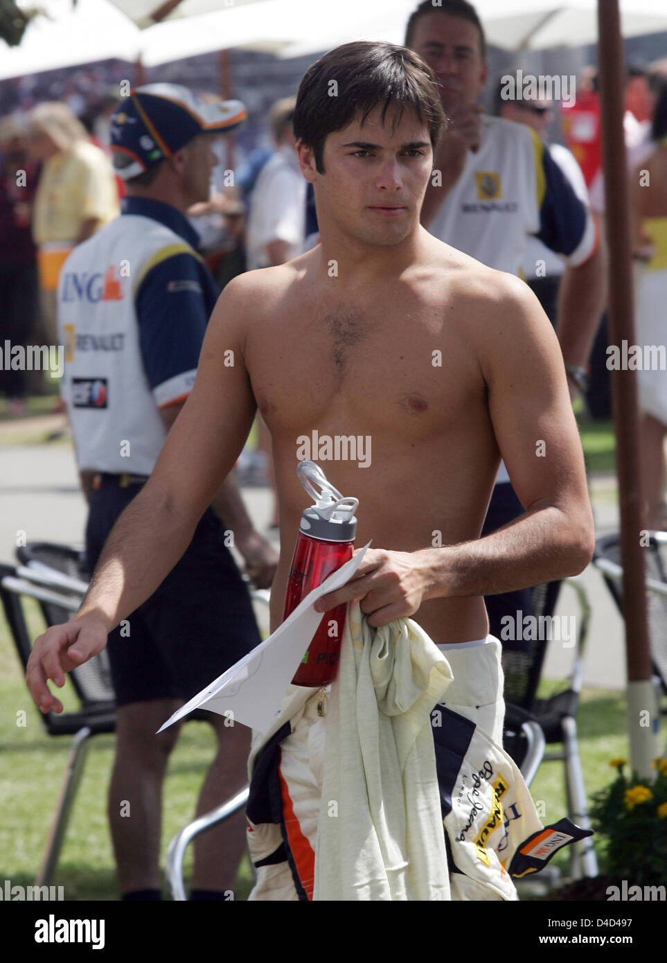 Brazilian Formula One driver Nelson Piquet Jr. of the Renault team ...