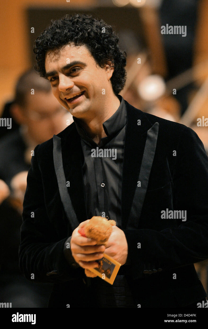 Mexican tenor Rolando Villazon laughs after performing with the Prague ...