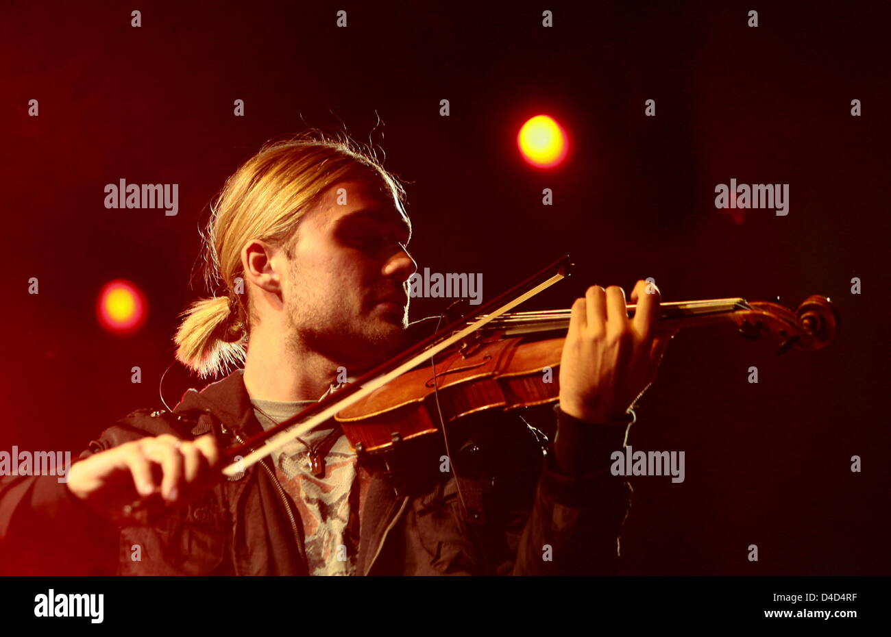 Violinist David Garrett performs during the first concert of his ...