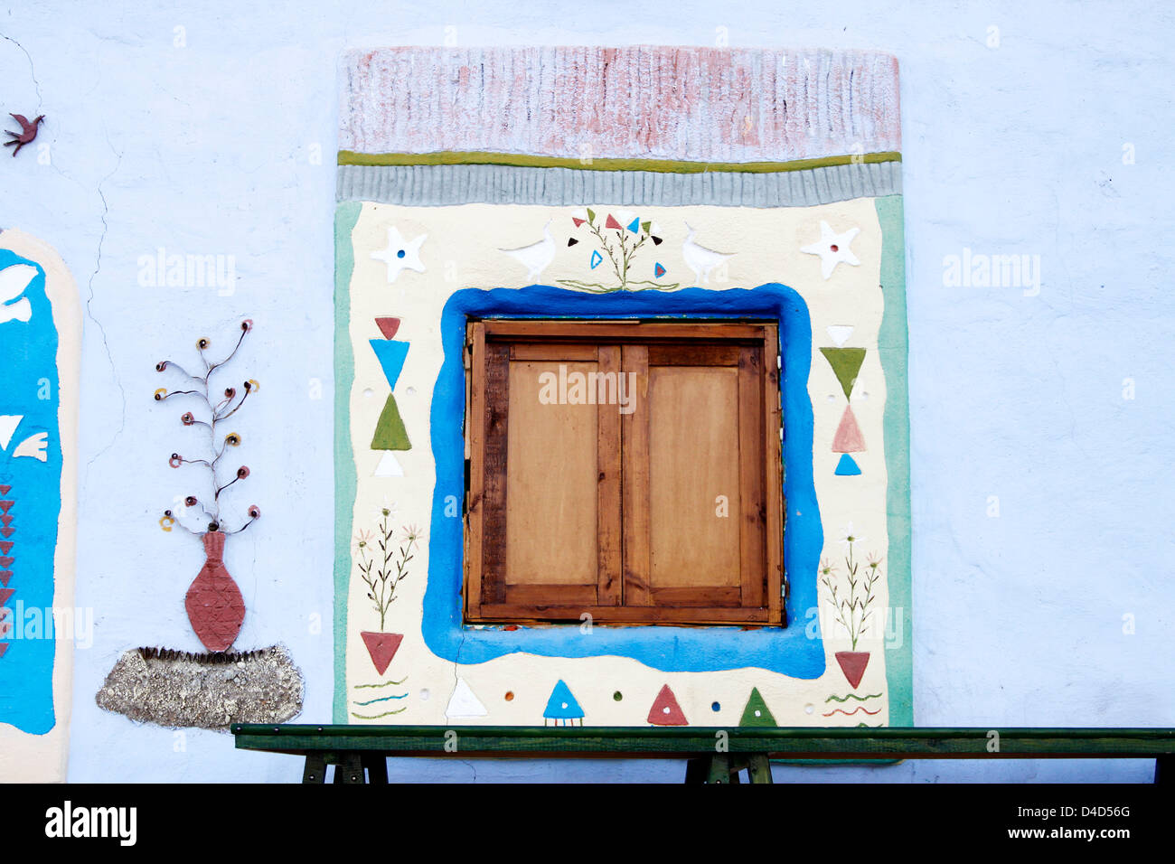 Ornamental window in a Nubian village near Assuan, Egypt Stock Photo ...
