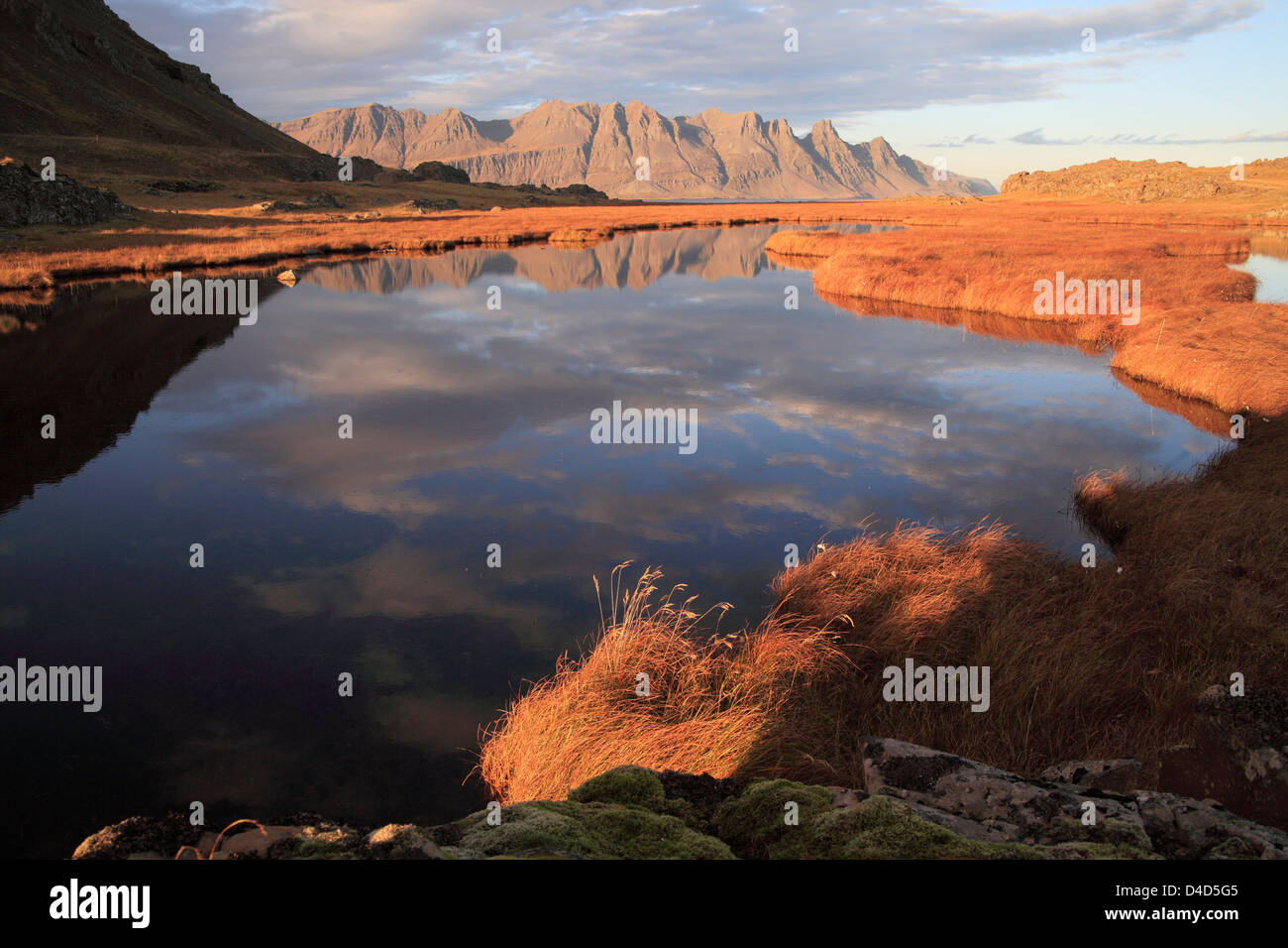 Mountainscape between Djupivogur and Breiddalsvik, Iceland Stock Photo ...