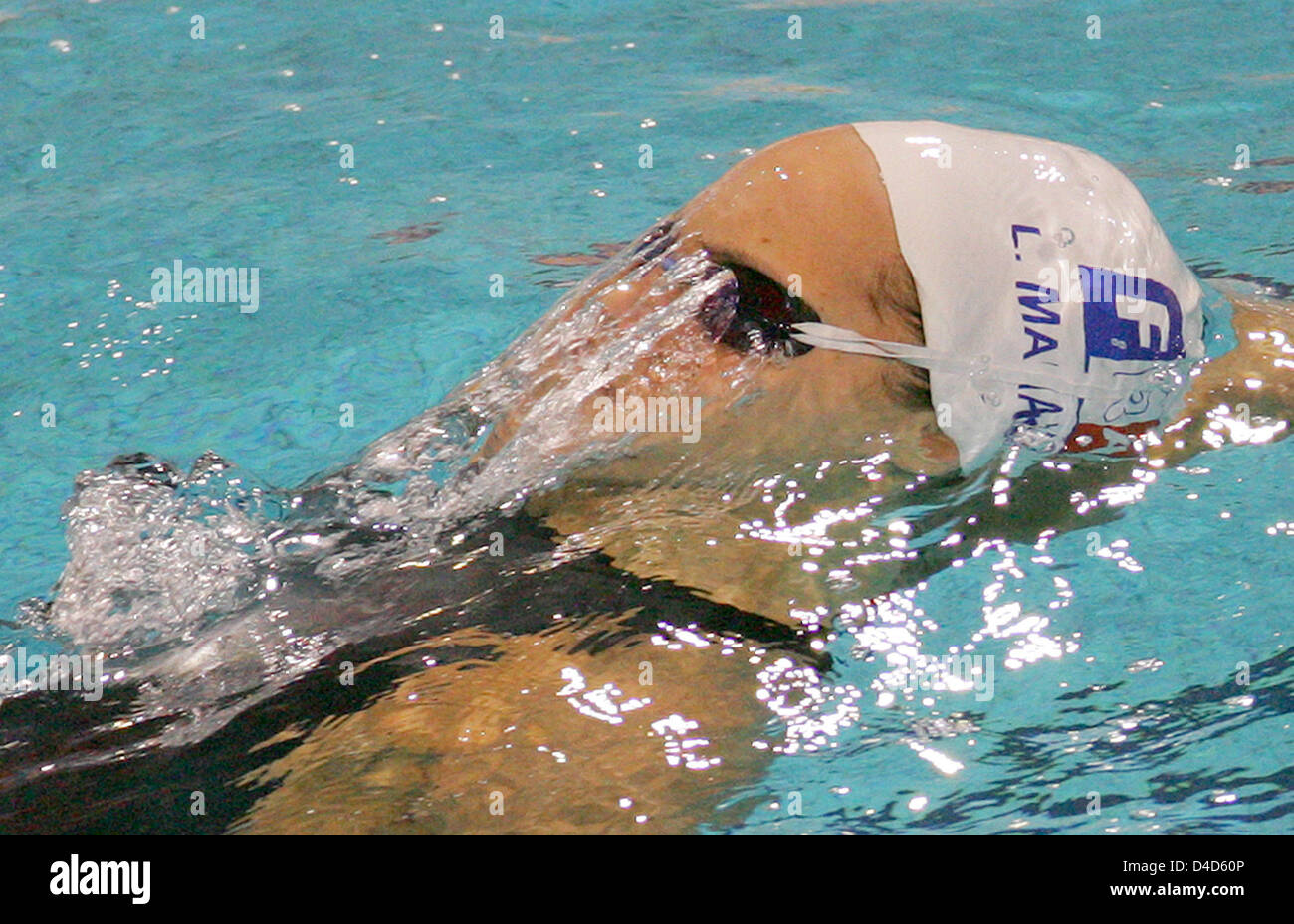 Laure Manadou of France on her way in the Women's 100m Backstroke ...