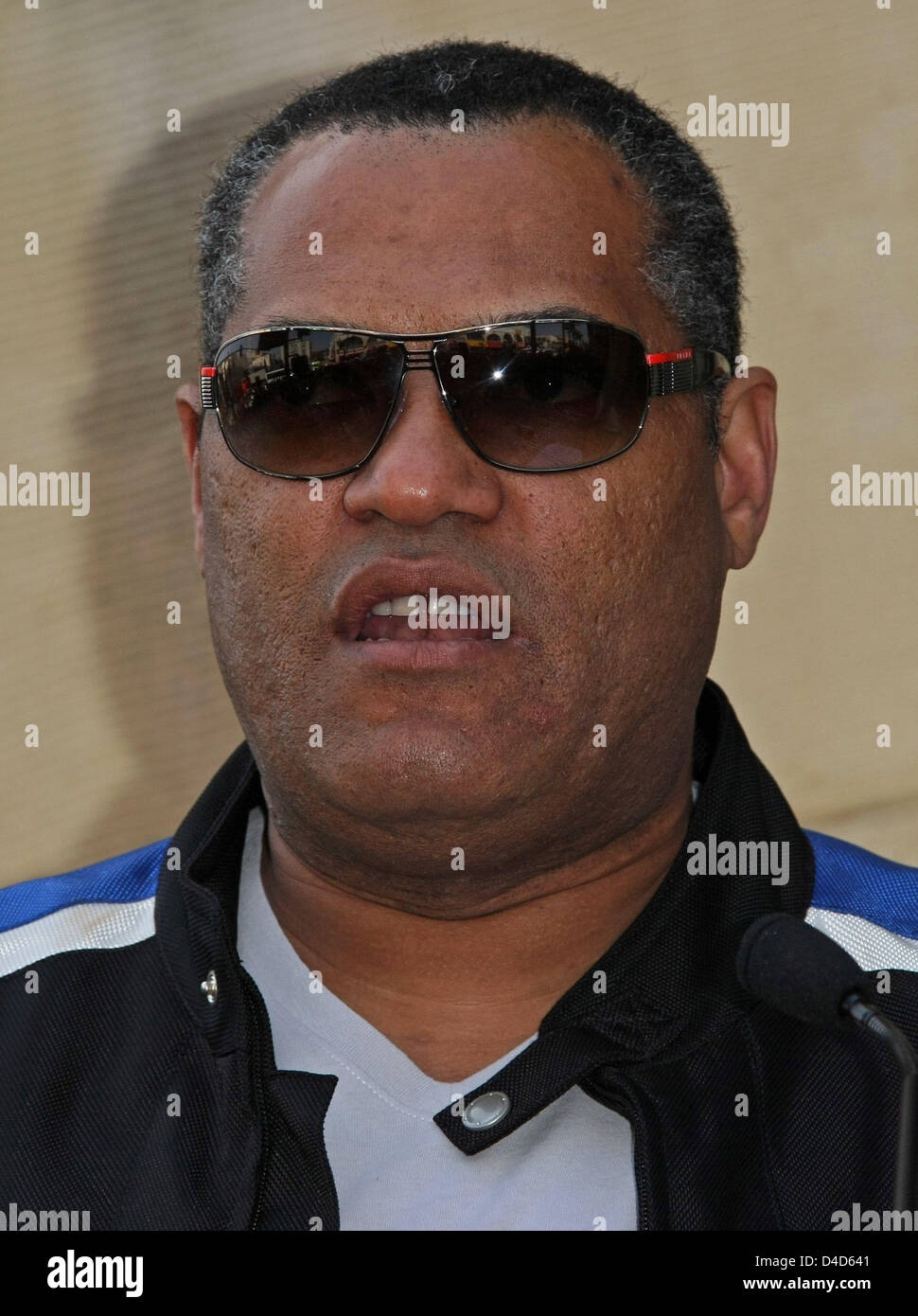 US actor Lawrence Fishburne pictured attending the ceremony for Angela ...