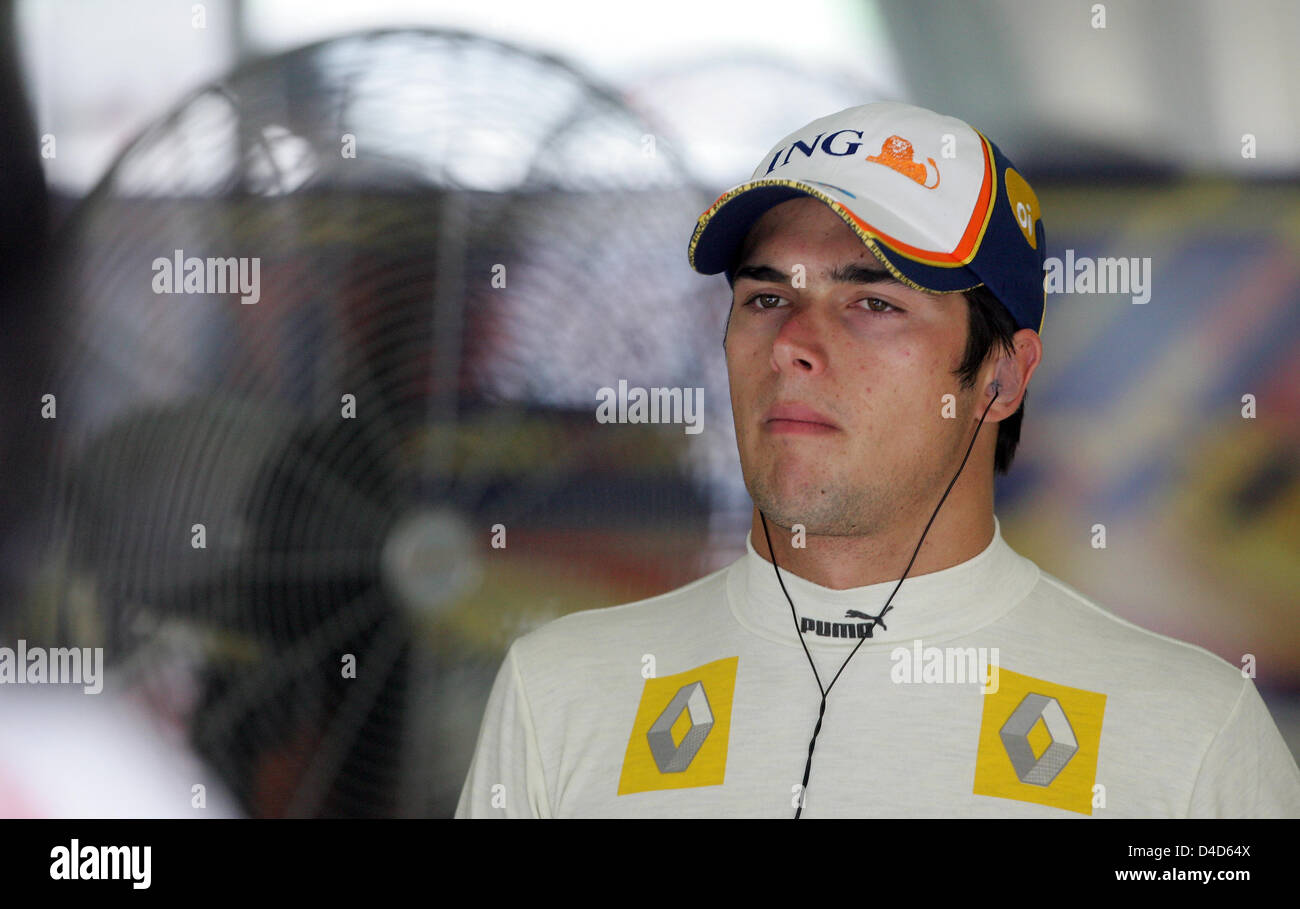 Brazilian Formula One driver Nelson Piquet Jr. of Renault F1 pictured ...