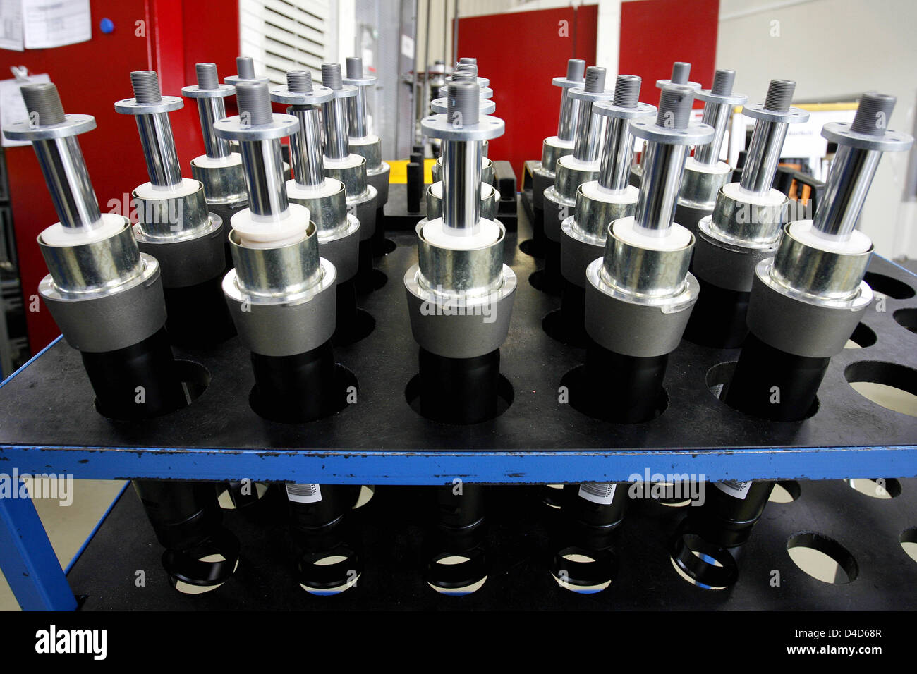 An employee of powertrain and suspension components producer ZF Sachs ...