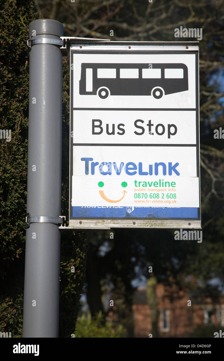 Travellink rural bus stop sign hi-res stock photography and images - Alamy