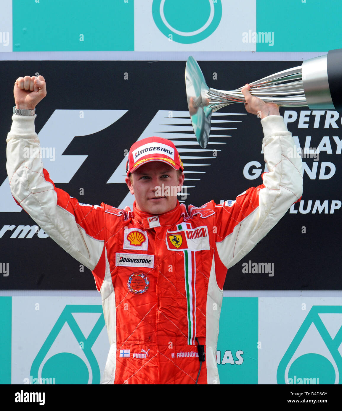 Finnish Formula One driver Kimi Raikkonen of Scuderia Ferrari ...