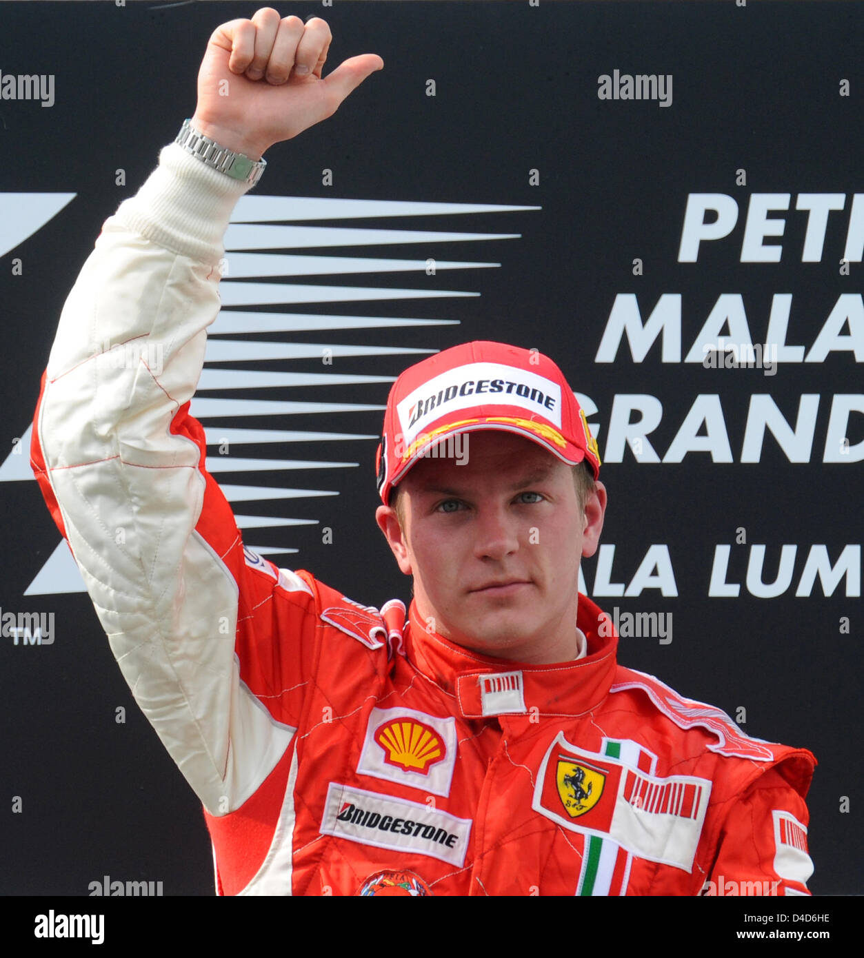 Finnish Formula One driver Kimi Raikkonen of Scuderia Ferrari ...