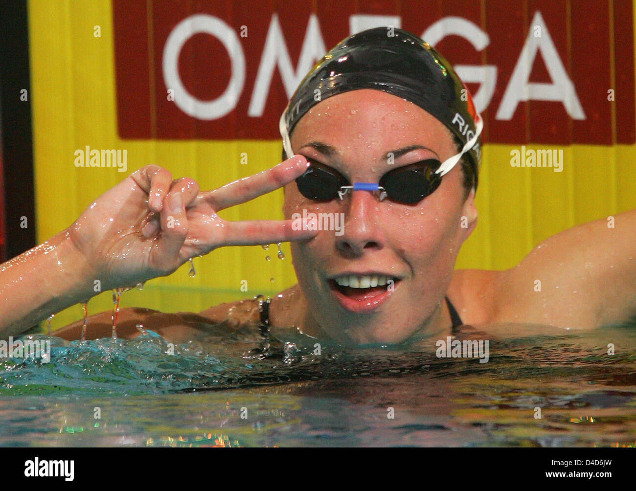 Flavia Rigamonti of Switzerland gestures after winning in the Women's 1 ...