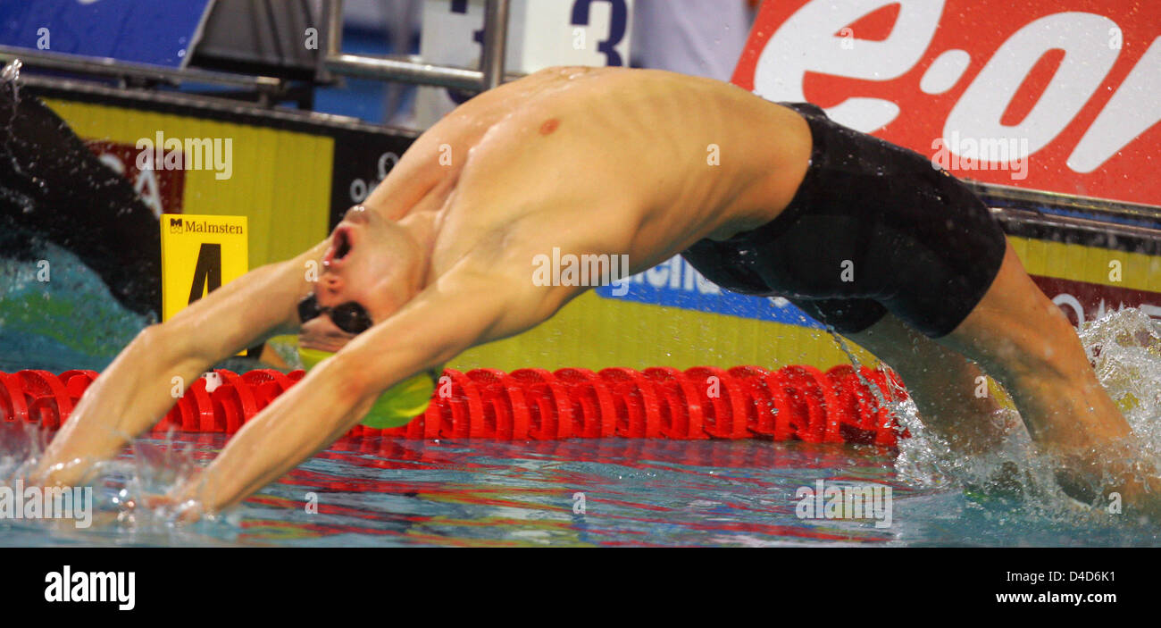Austrian Markus Rogan starts at the 200m backstroke finals at the 29th ...