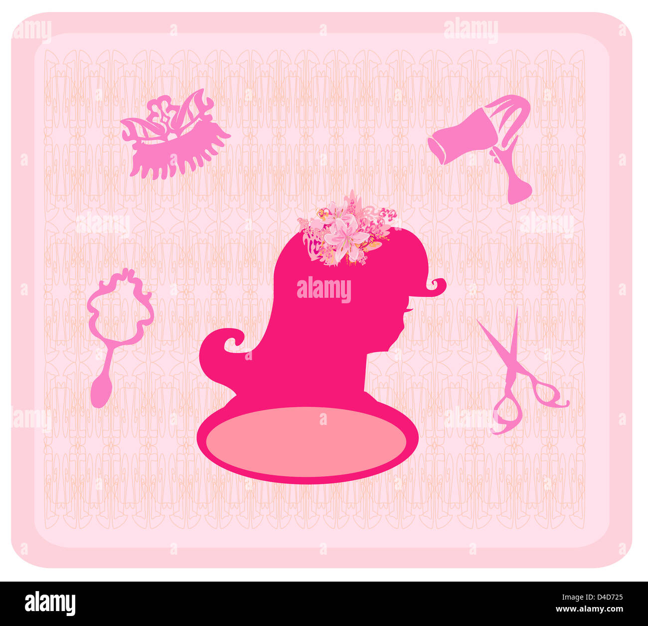 hairdressing salon icons Stock Photo - Alamy