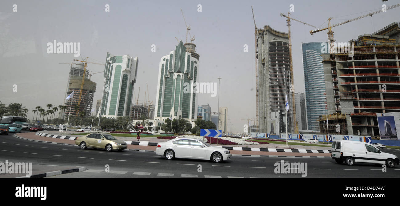 The picture shows a city view of Doha, the capital of Qatar, 17 March ...