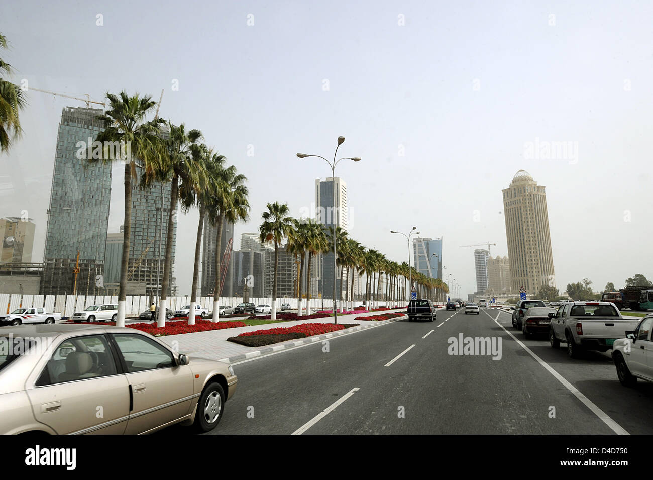 The picture shows a city view of Doha, the capital of Qatar, 17 March ...