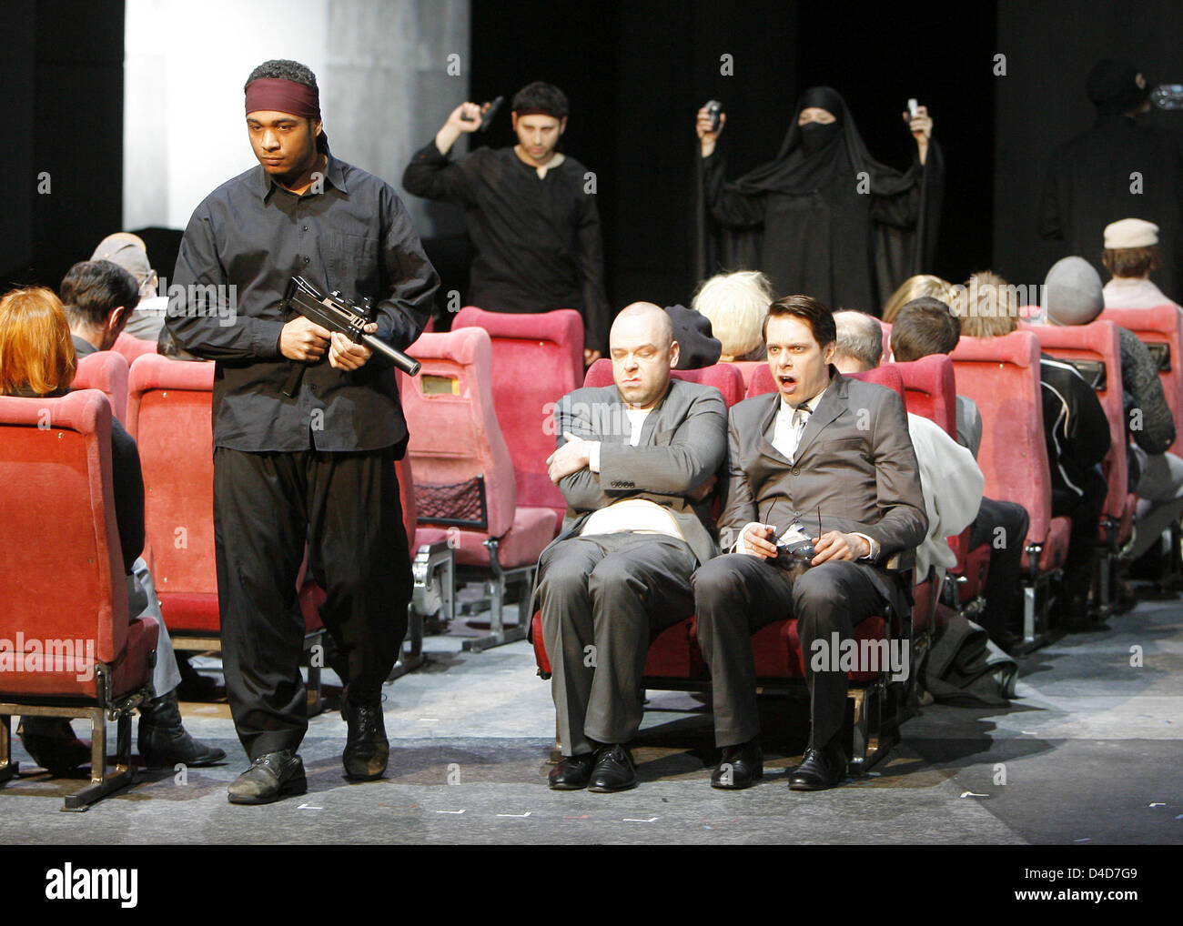 Toks Koerner (L), Robert Gallinowski as Gibril (front C) and Tobias ...