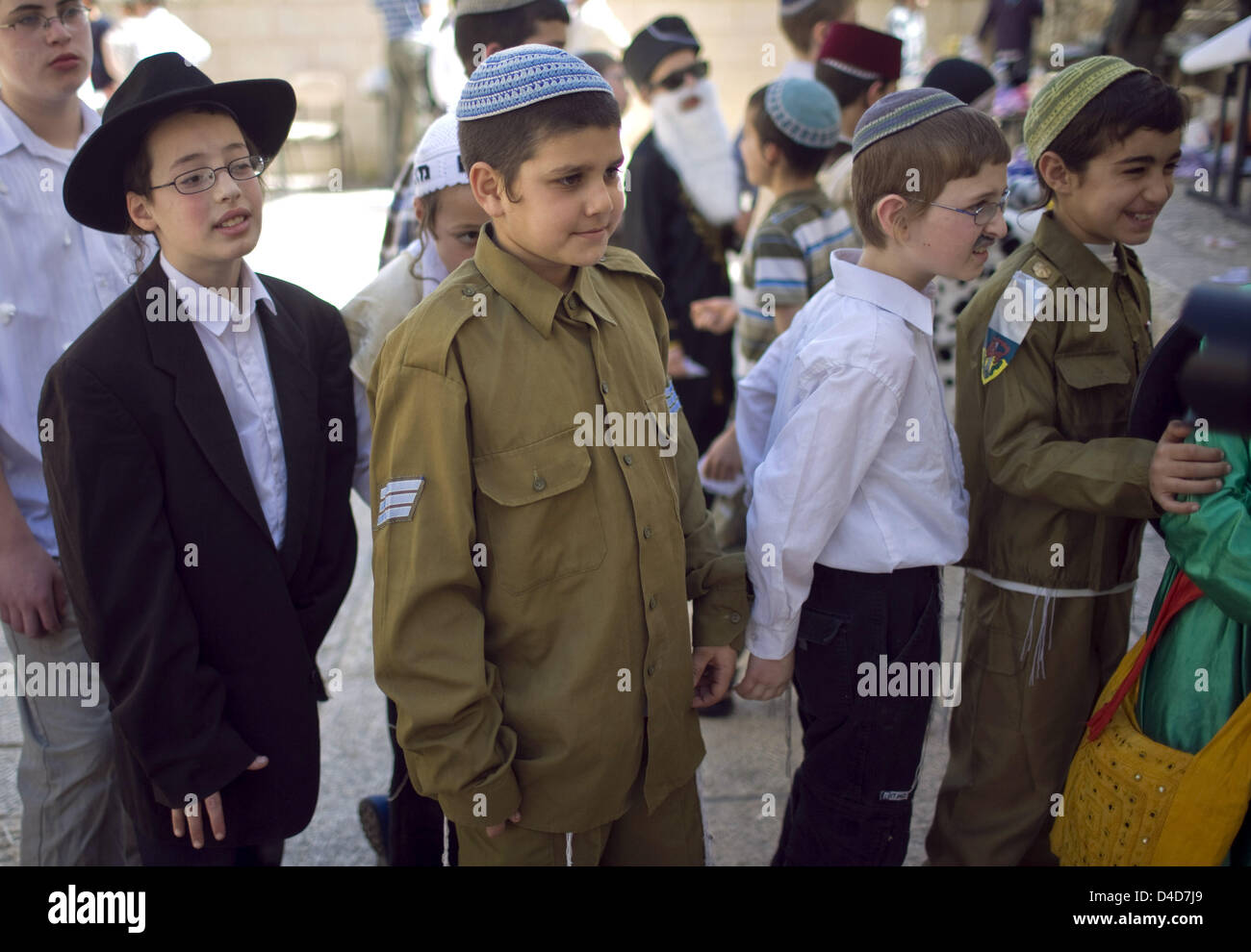 The picture shows children dressed up in costumes during the ...