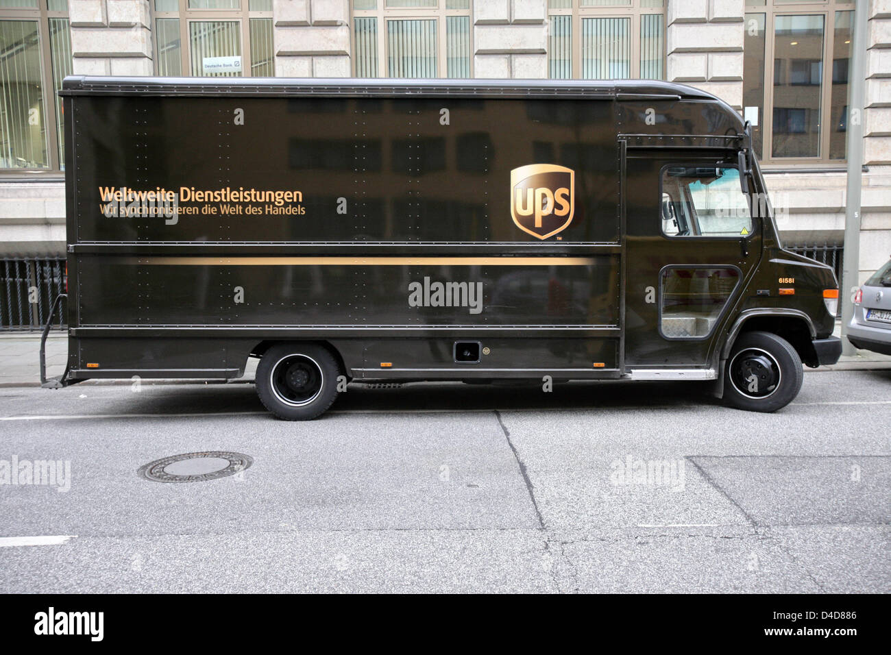 A delivery van of UPS pictured in downtown Hamburg, Germany, 28 March ...