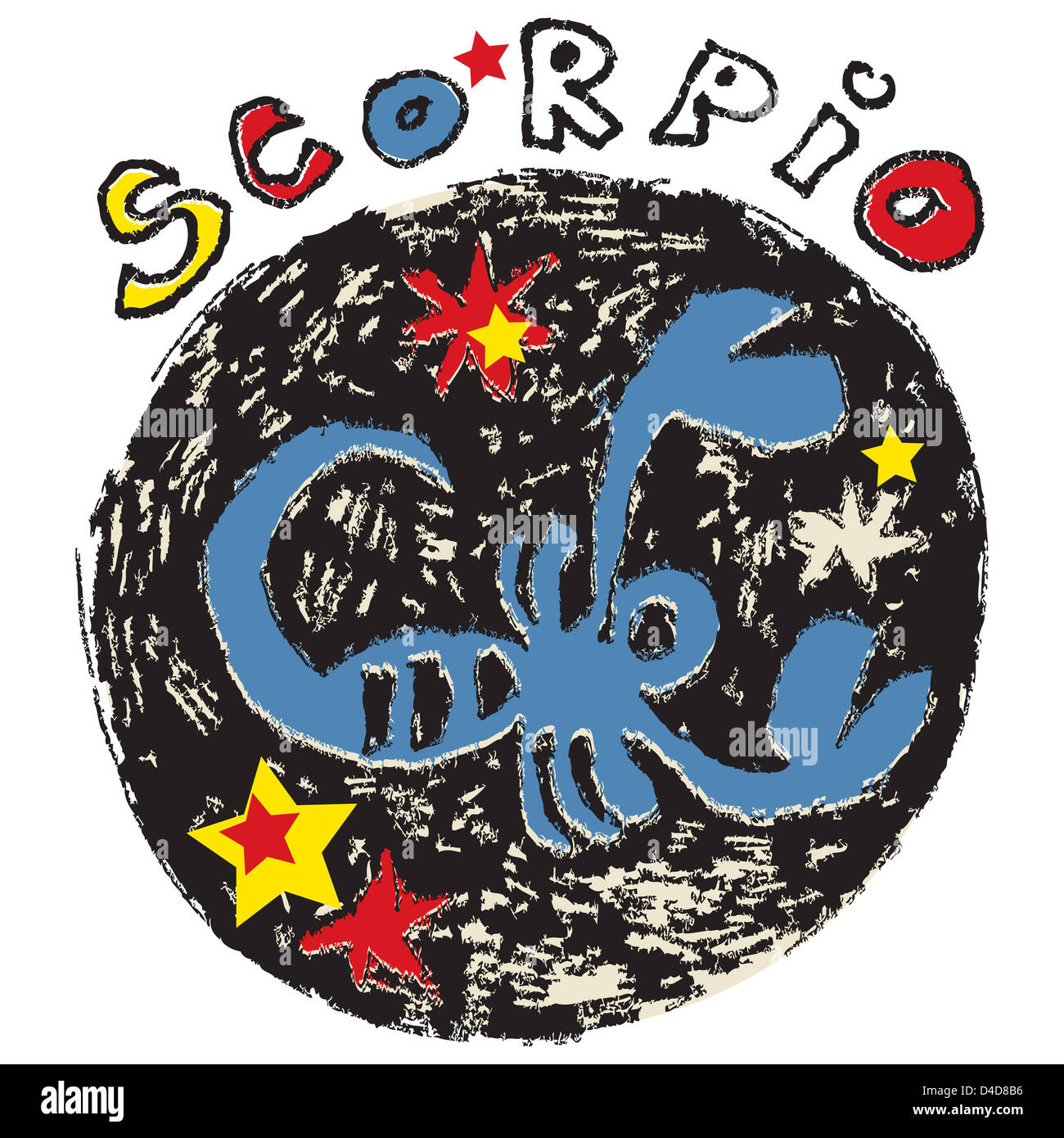 hand drawn sign of the zodiac Scorpio Stock Photo - Alamy