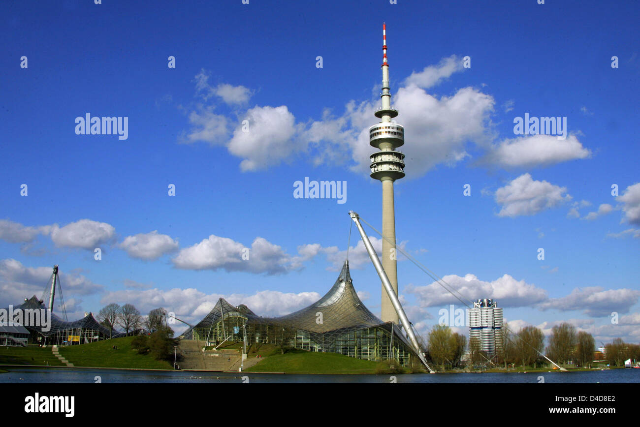 The 'Olympiaturm', Munich's television tower depicted in Munich, Germany, 18 March 2008. Photo ...