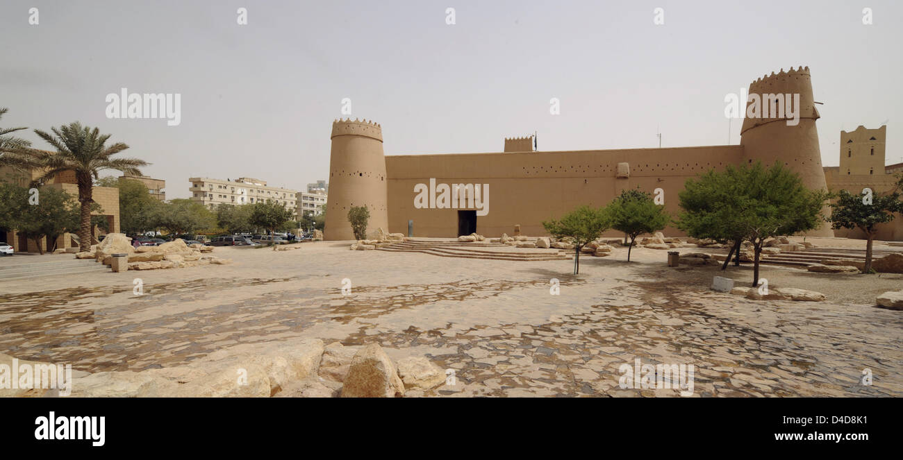The picture shows the Al Masmak Castle from 1865 in Riyadh, Saudi ...