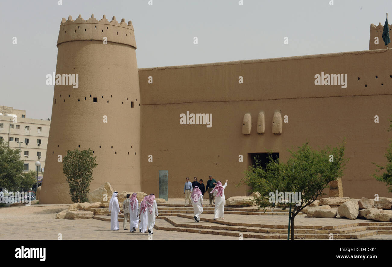 The picture shows the Al Masmak Castle from 1865 in Riyadh, Saudi ...