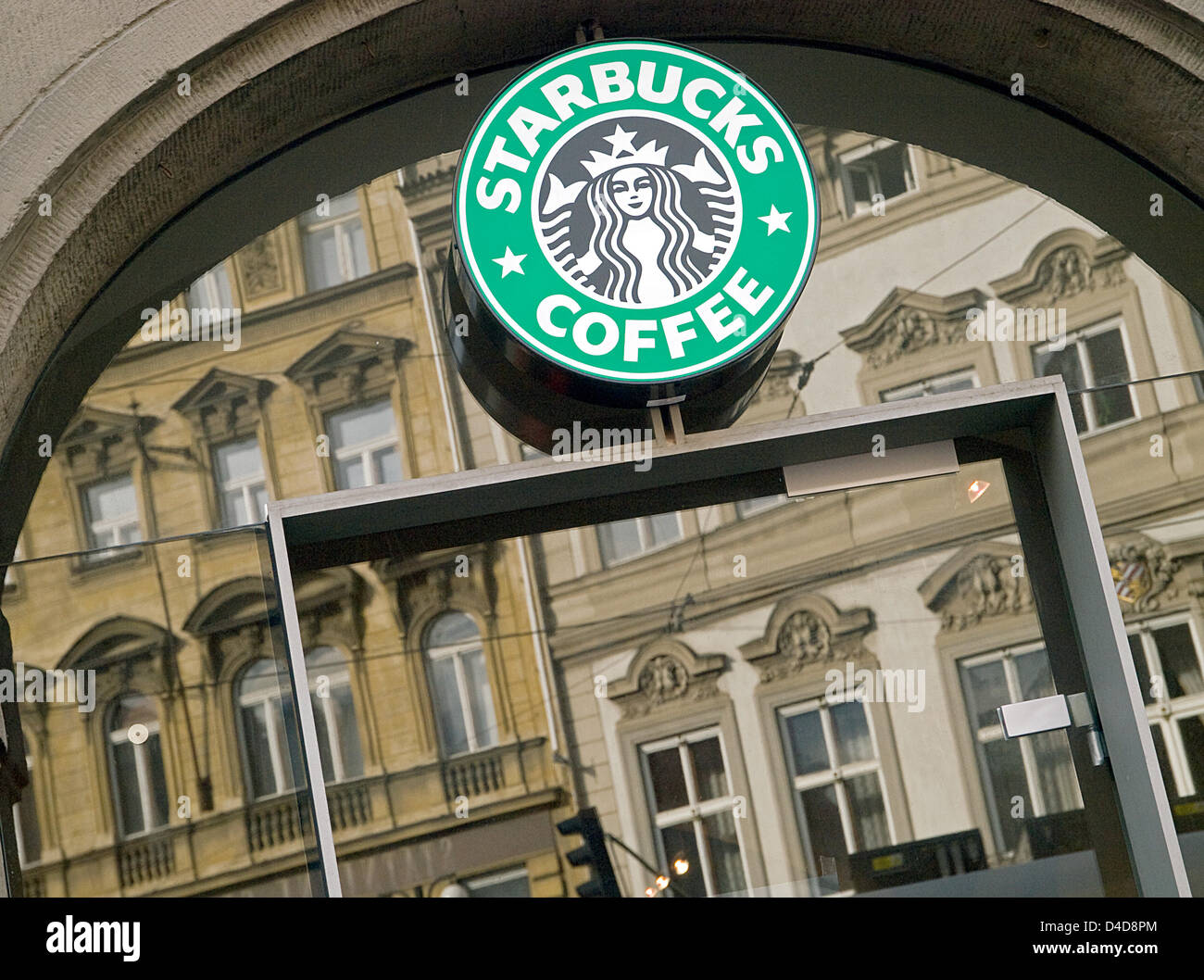 A recently opened branch of coffee chain Starbucks pictured in Prague ...